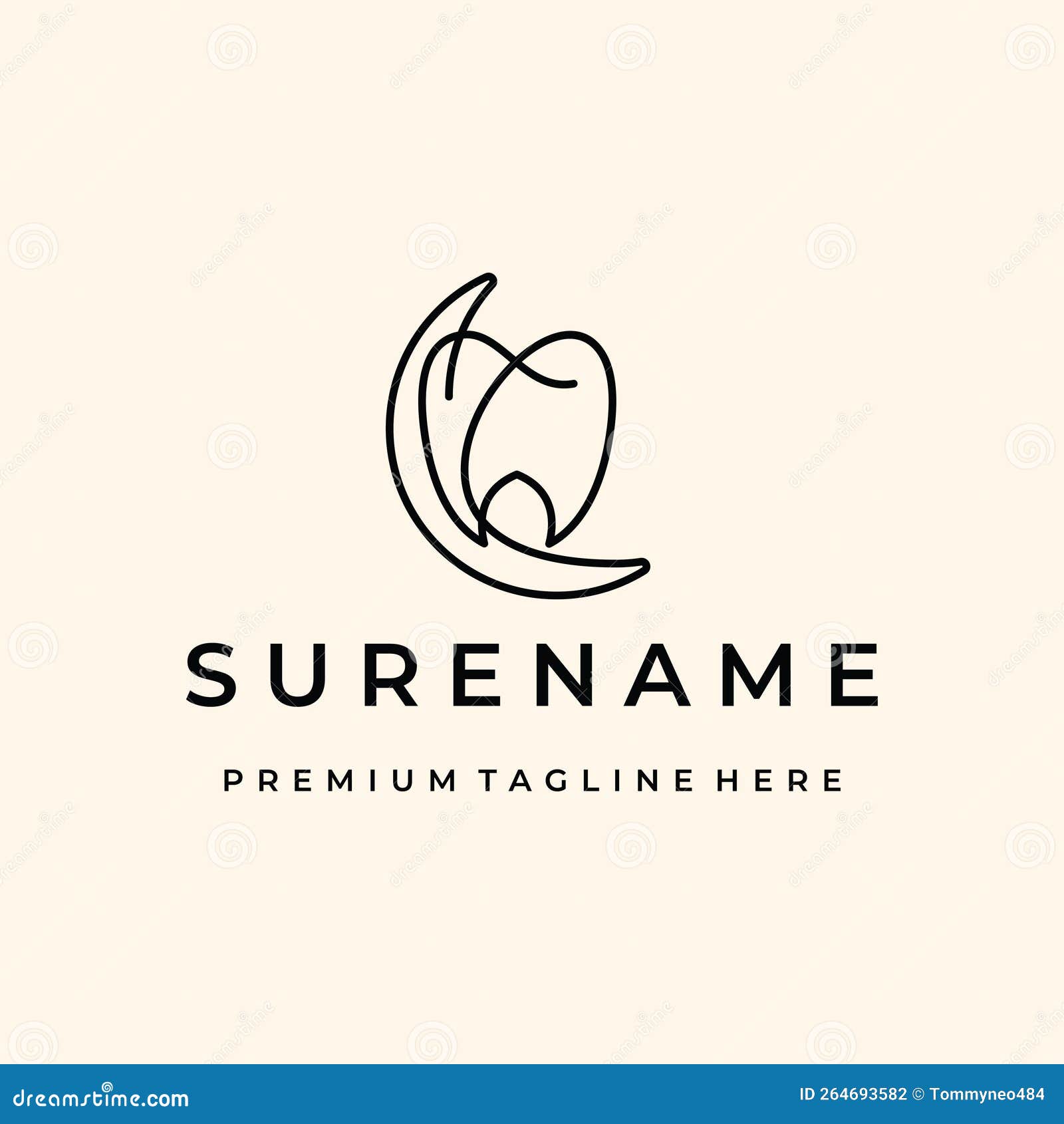 Abstract Dental Moon Simple Tooth Logo Design Vector Illustration Stock ...