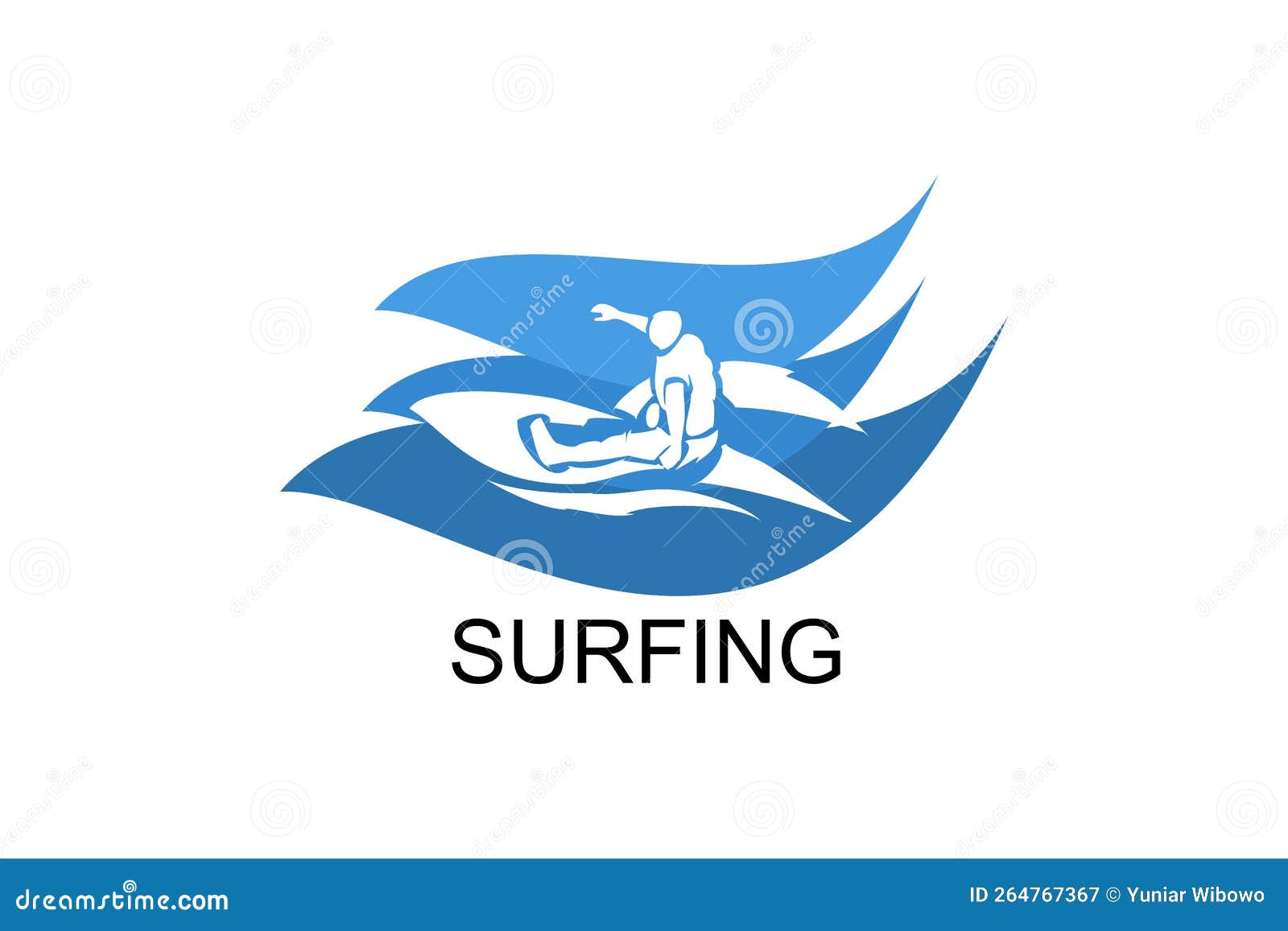 Surfing Pictogram Icon Stock Illustration | CartoonDealer.com #74078818