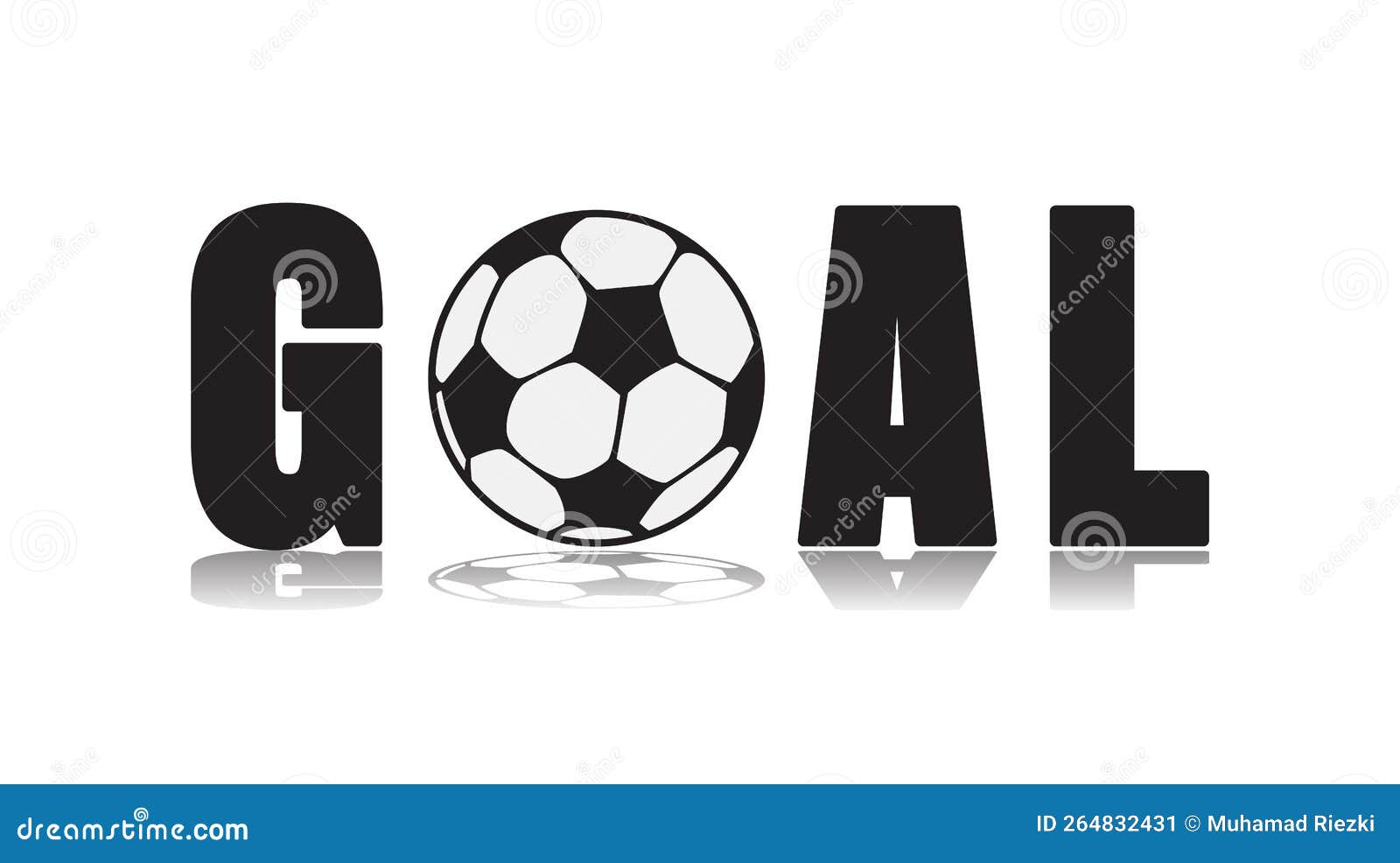 Creative Text Effect for Goal Soccer, Soccer Ball. Vector Goal Text ...