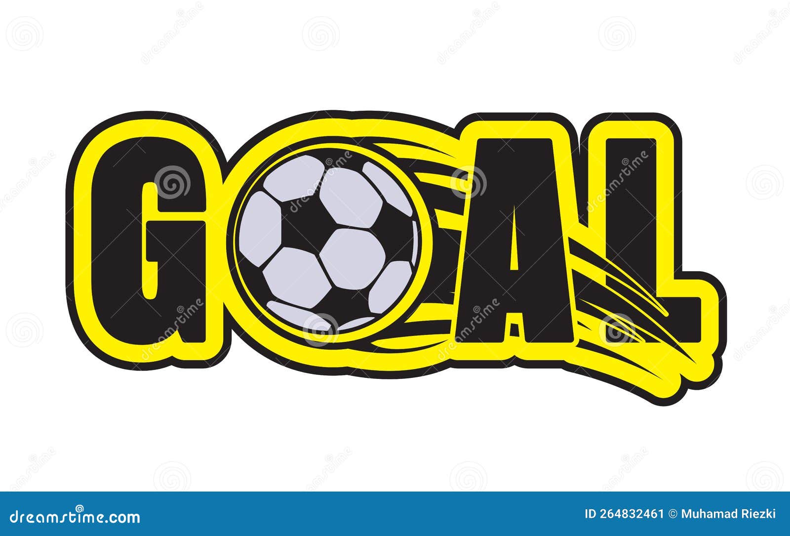 Creative Text Effect for Goal Soccer, Soccer Ball. Vector Goal Text ...