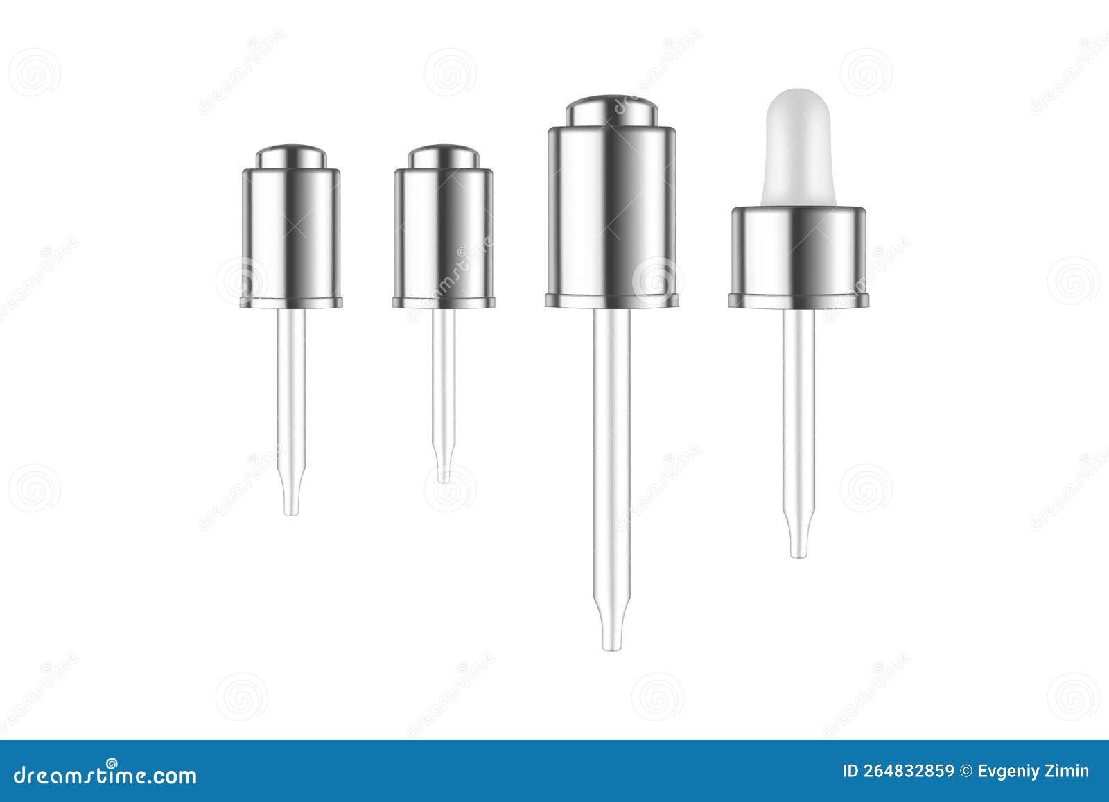 Set of Silver Dropper Top Cap for Essential Oils or Serum Bottles Stock ...