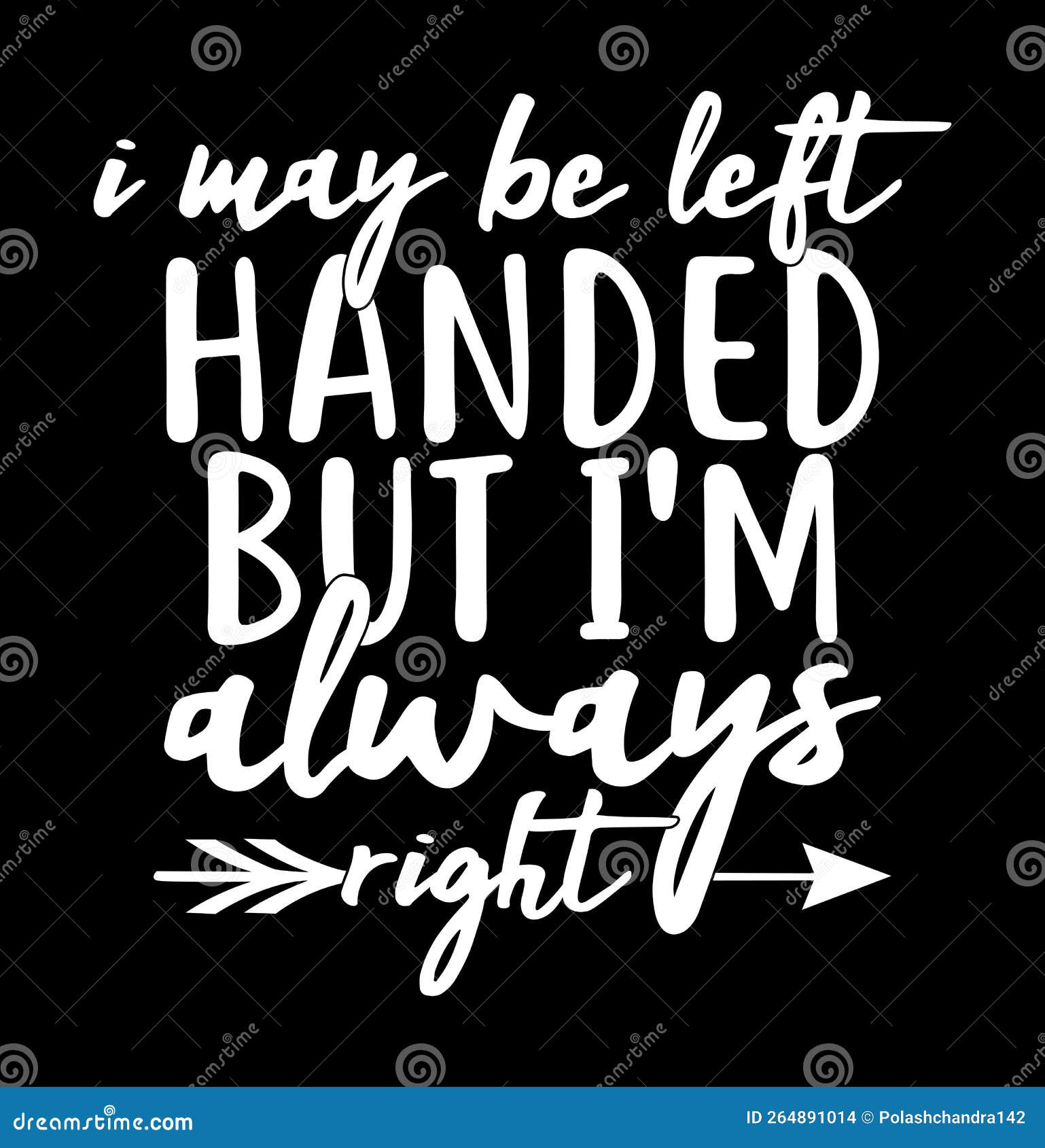 I May Be Left Handed but I M always Right Typography Vintage Style T ...
