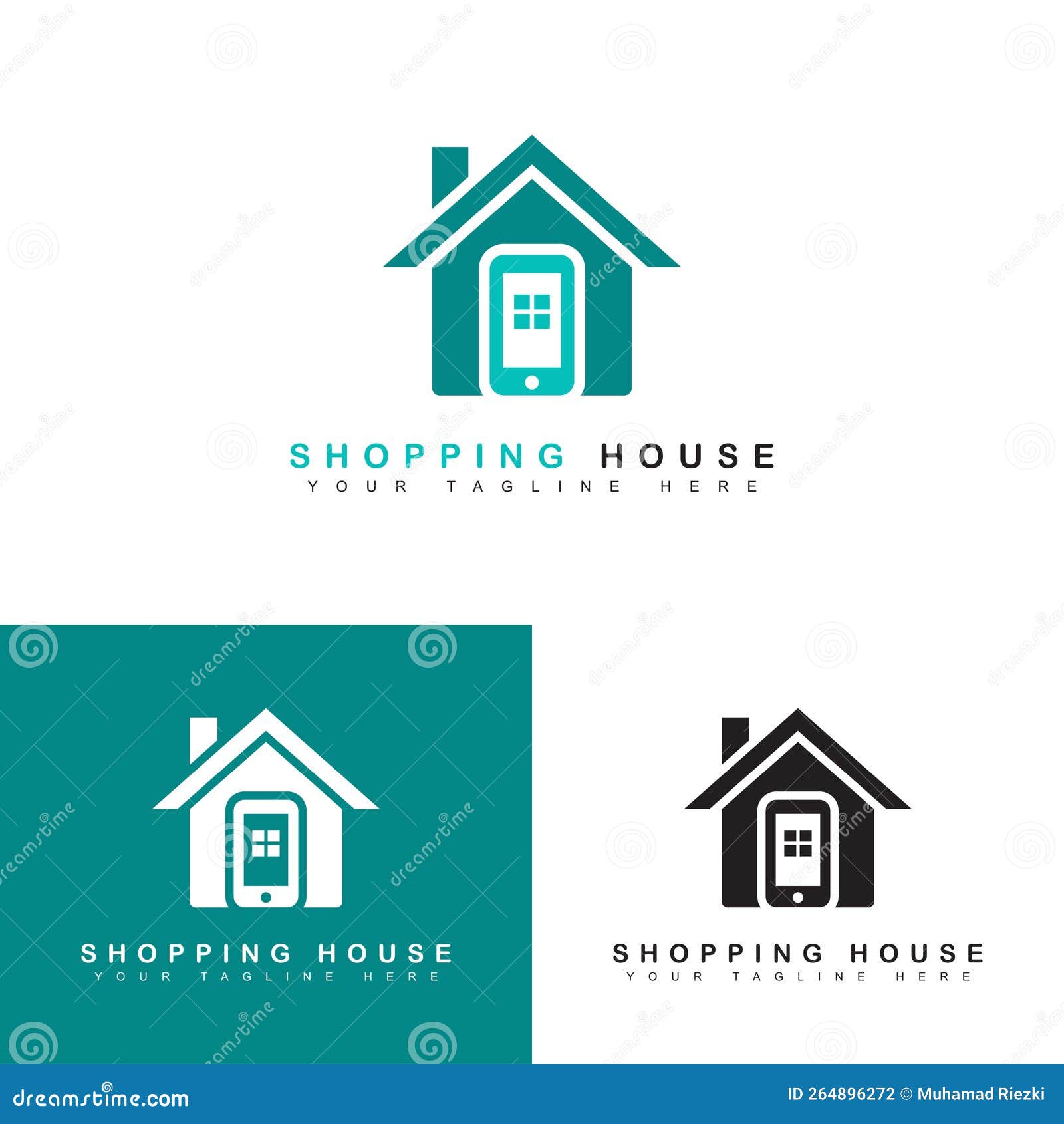 Mobile Home Logo Creative Vector Illustration. Online Shopping Logo ...