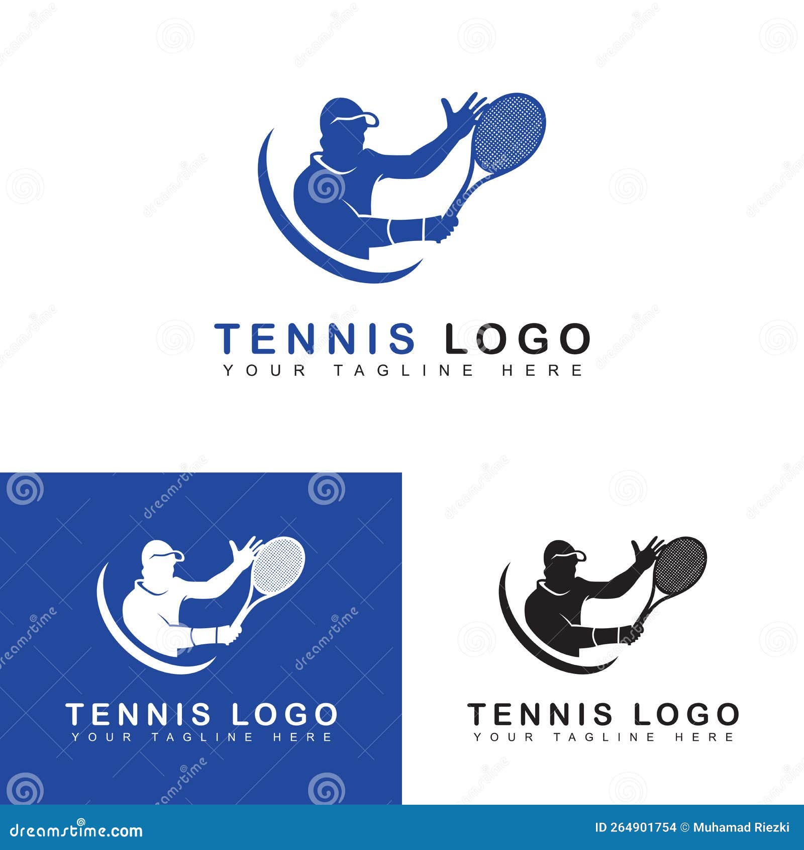 Tennis Logo Creative Concept. Tennis Player Vector Icon. Eps2 Stock ...