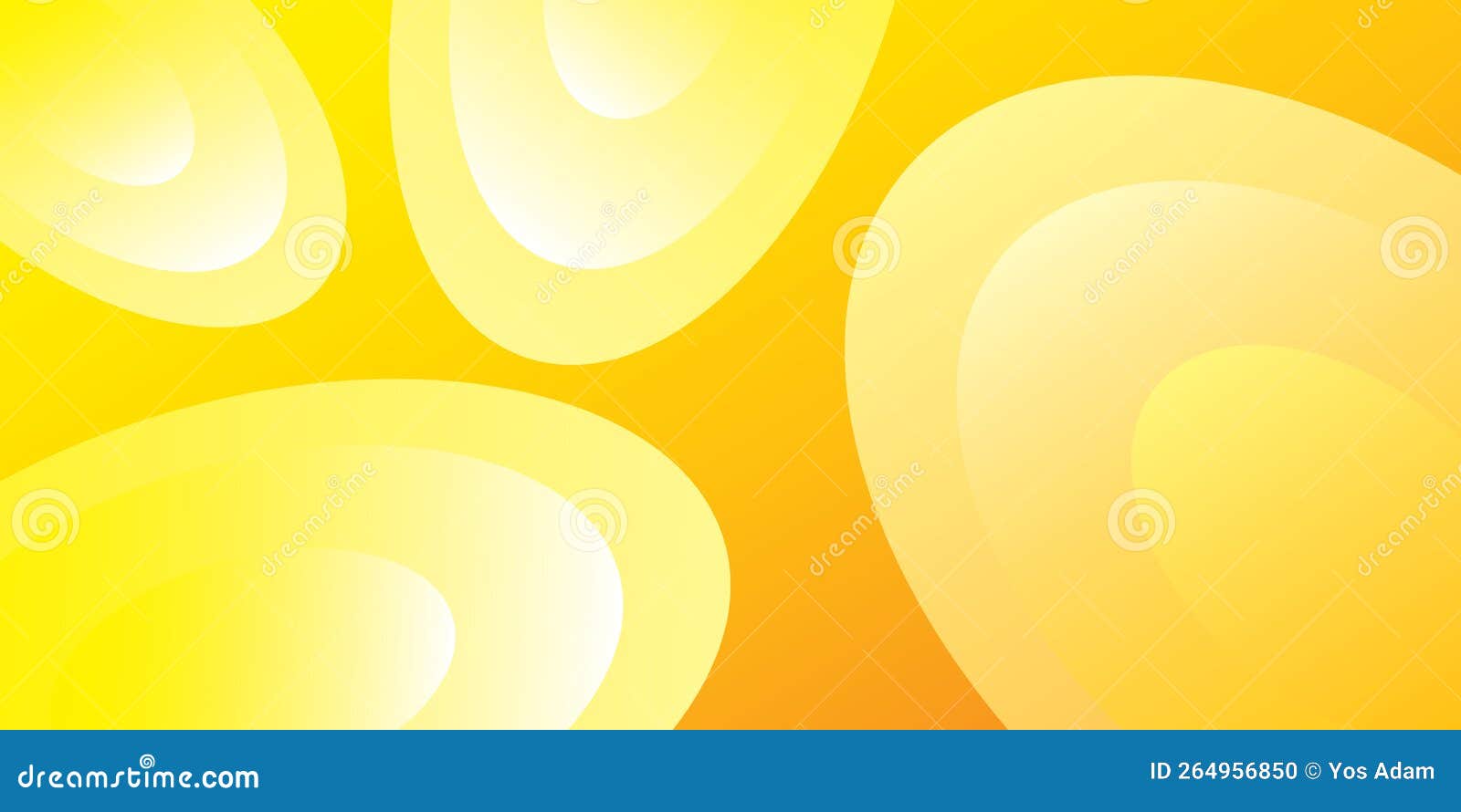 Abstract Yellow Background with Oval Shape Vector Illustration Stock ...