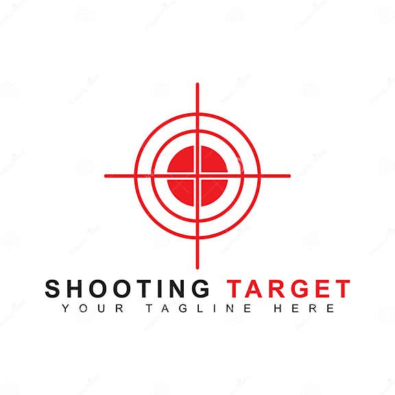 Creative Design Shooting Target Logo with Flat Design. Stock Vector ...