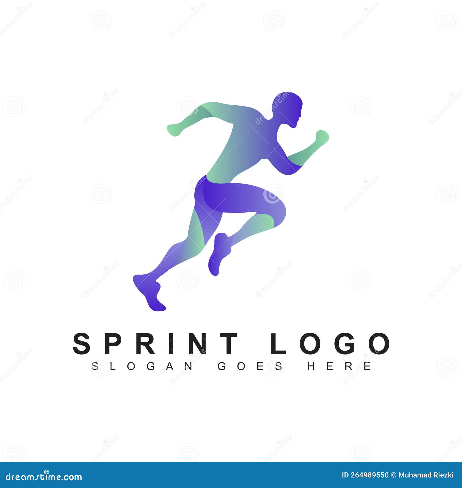 Fast Run Logo Illustration Vector. Creative Sprint Logo Design Stock ...