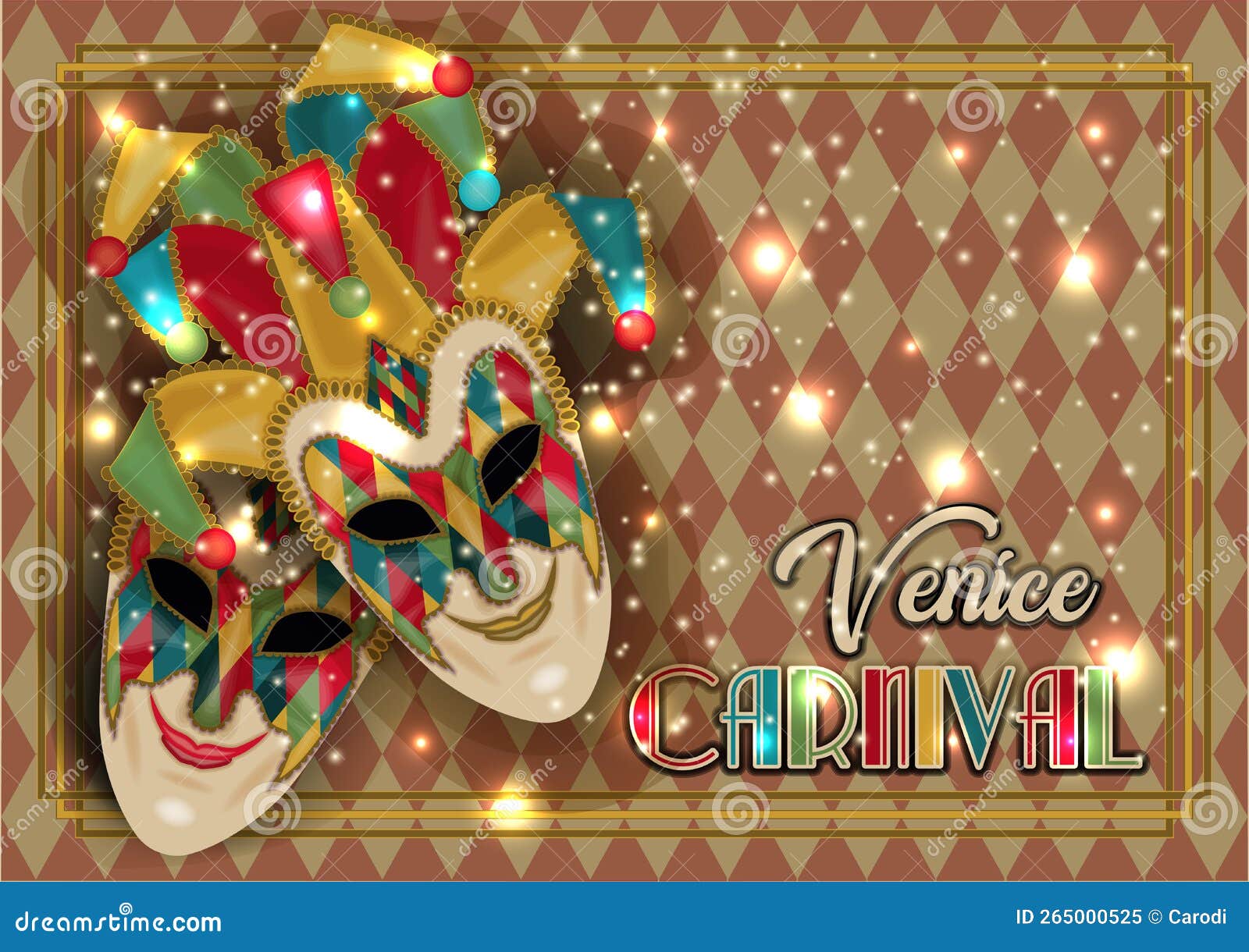 Vip Carnival Card, Venice Mask Joker , Vector Stock Vector ...