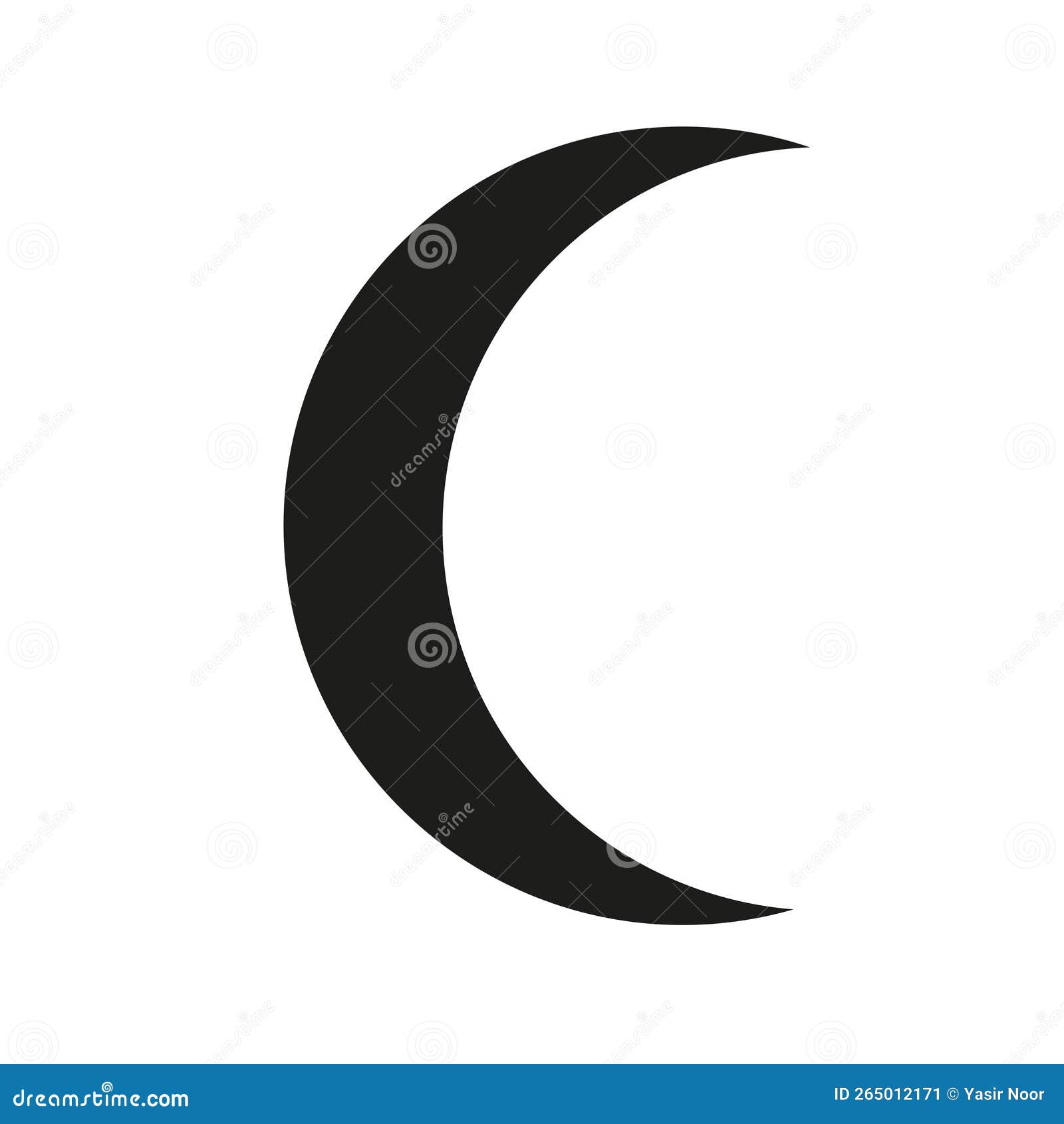 Moon - Shape in black stock illustration. Illustration of size - 265012171