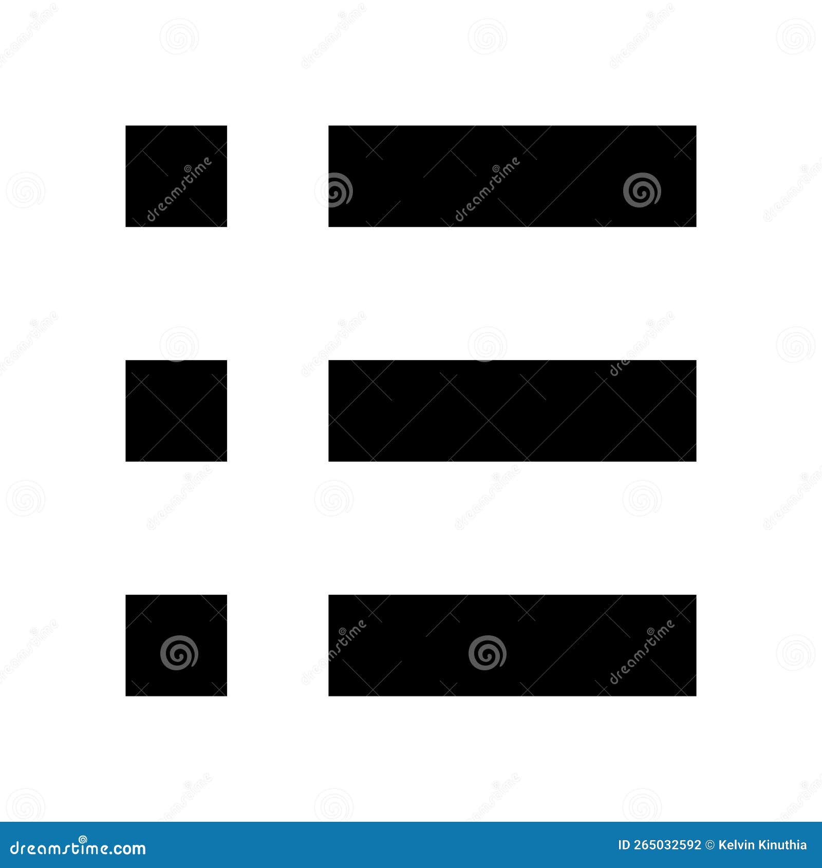 Menu Bar Icon for Web User Interface Design Stock Vector - Illustration ...