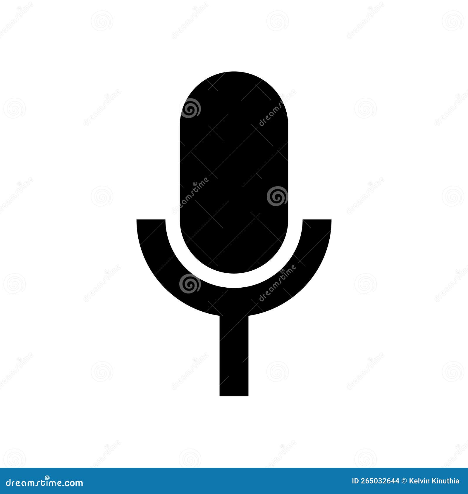 Mic Icon for Web User Interface Design Stock Vector - Illustration of ...