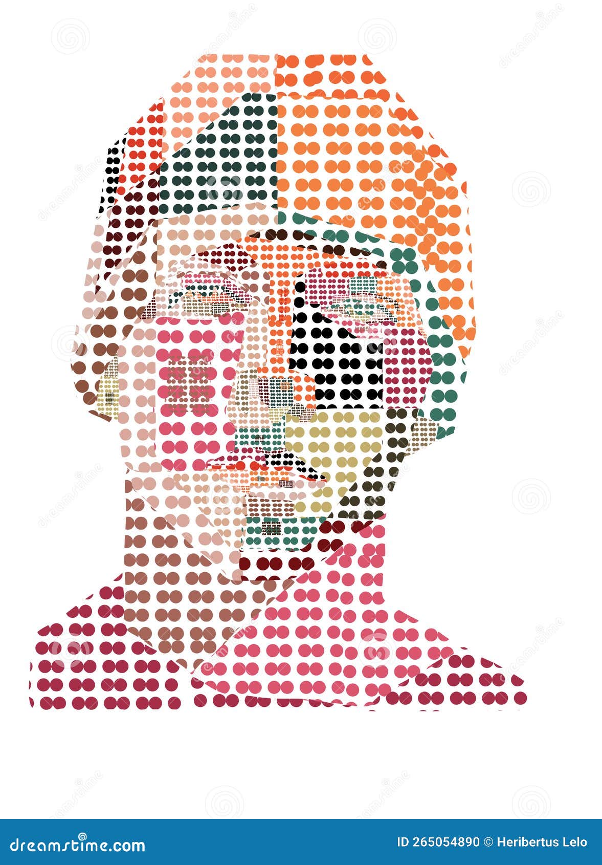 Printing Halftone Designs on Various Accessories Stock Illustration ...