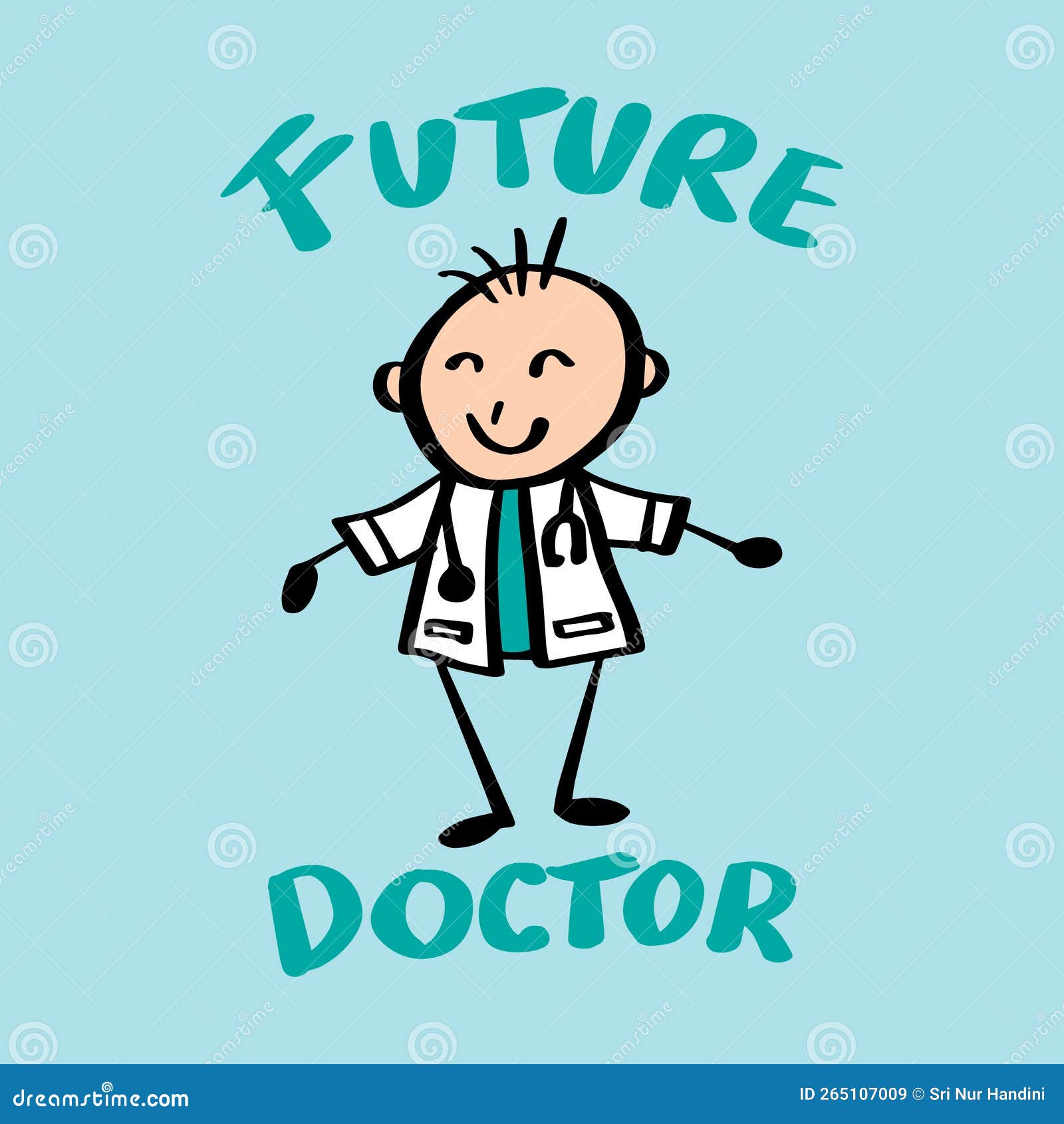 Future Doctor, Hand Lettering. Stock Illustration - Illustration of ...