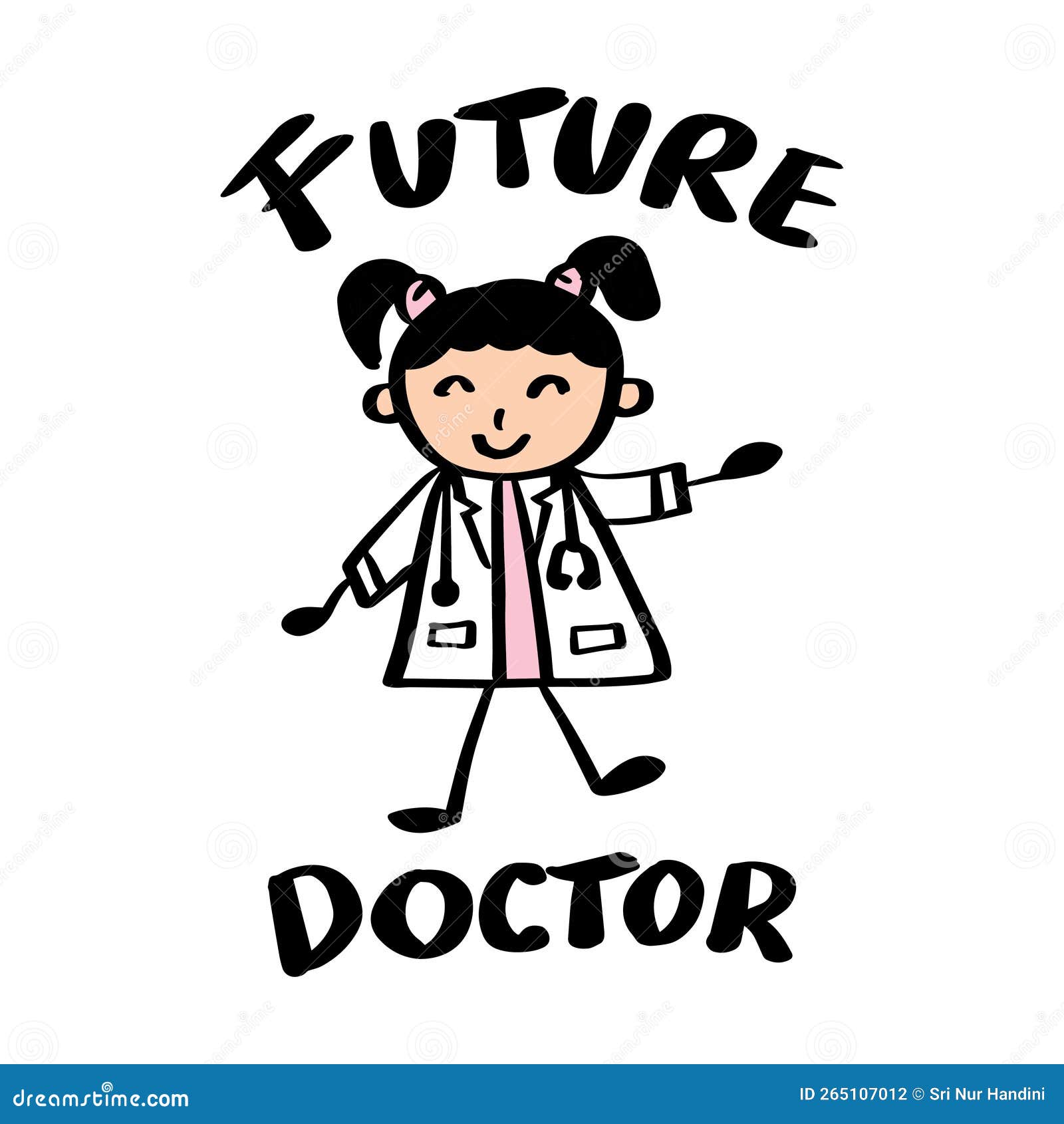 Future Doctor, Hand Lettering. Stock Illustration - Illustration of ...