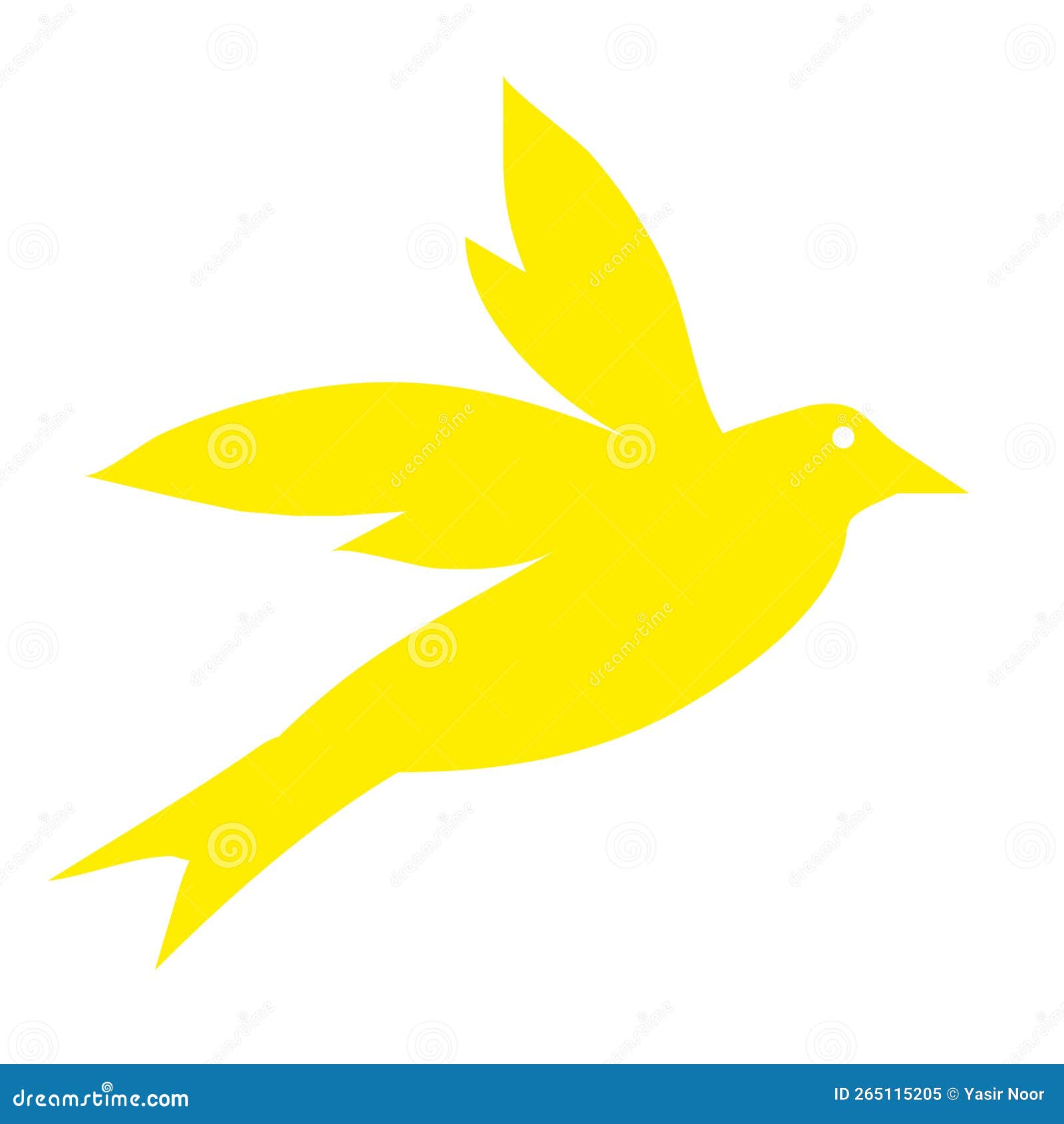 Yellow Dove - Bird in Yellow Color Stock Illustration - Illustration of ...
