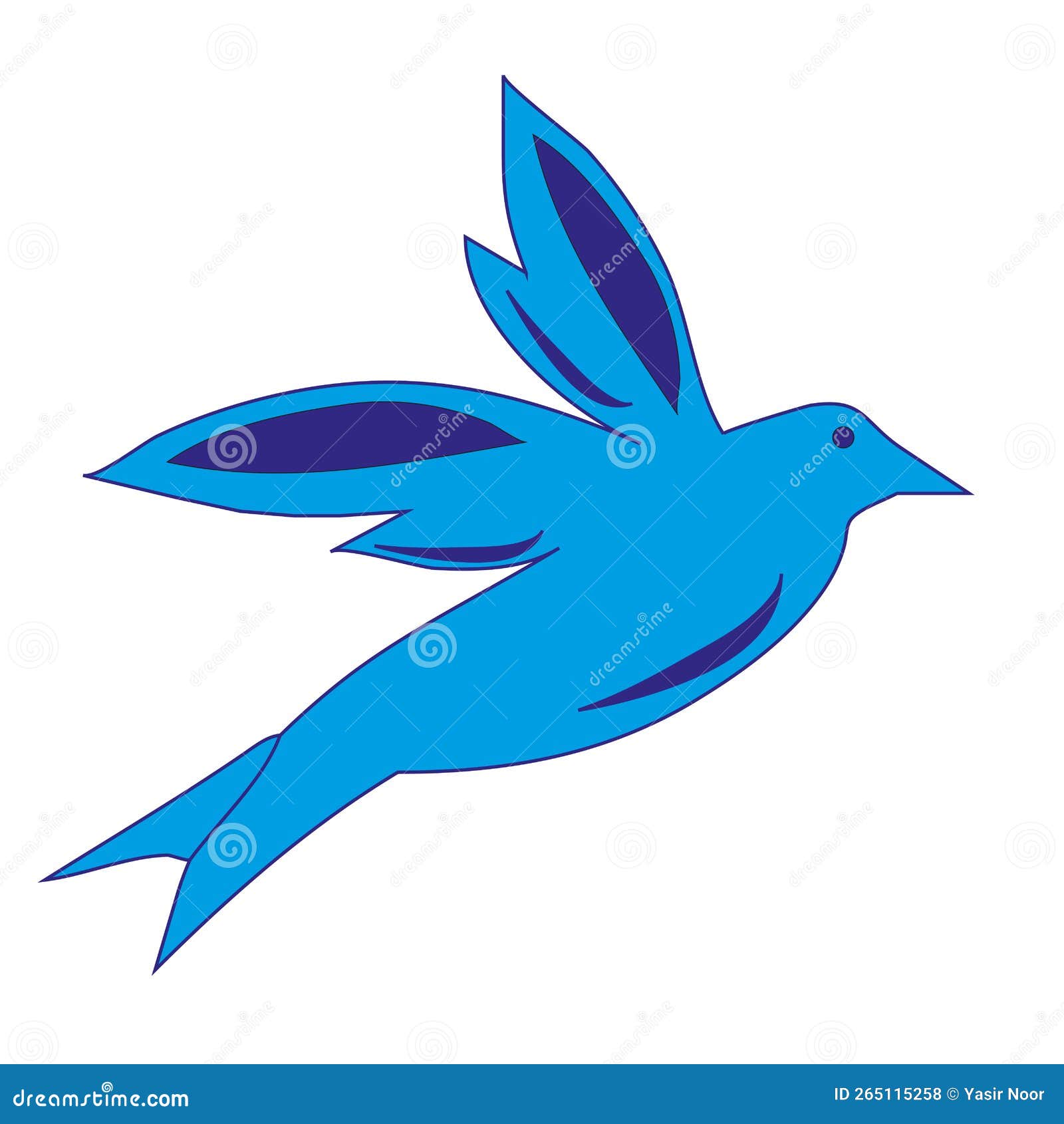 Beautiful Bird in Blue Color - Dove Stock Illustration - Illustration ...