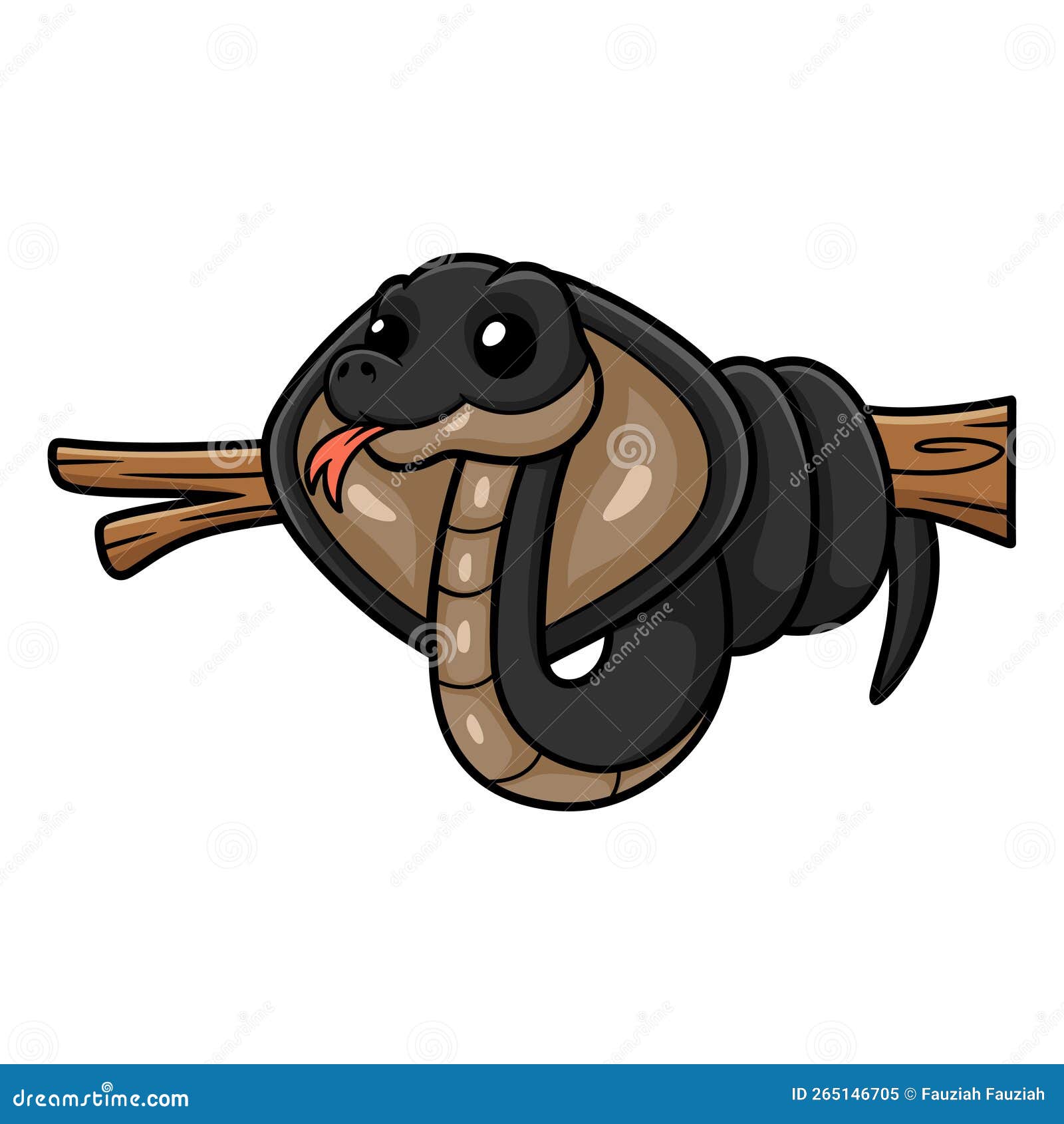 Cute Red Spitting Cobra Cartoon Vector Illustration | CartoonDealer.com ...