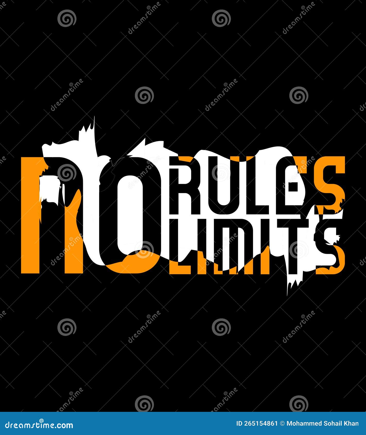 No Rules No Limits T Shirt and Apparel Design and Vector Print ...