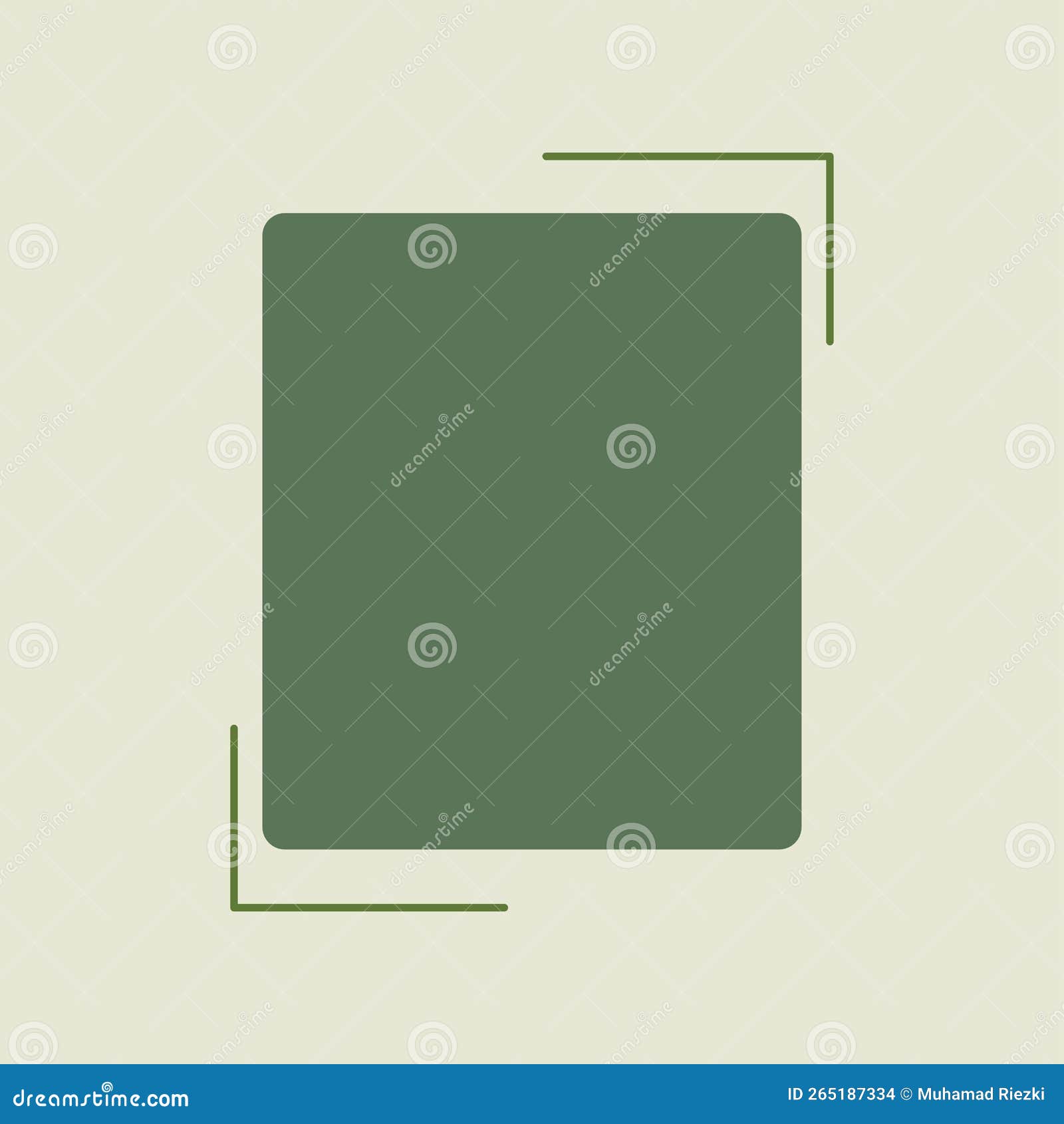 Square Green Frame Vector Design. the Background Board is Editable ...