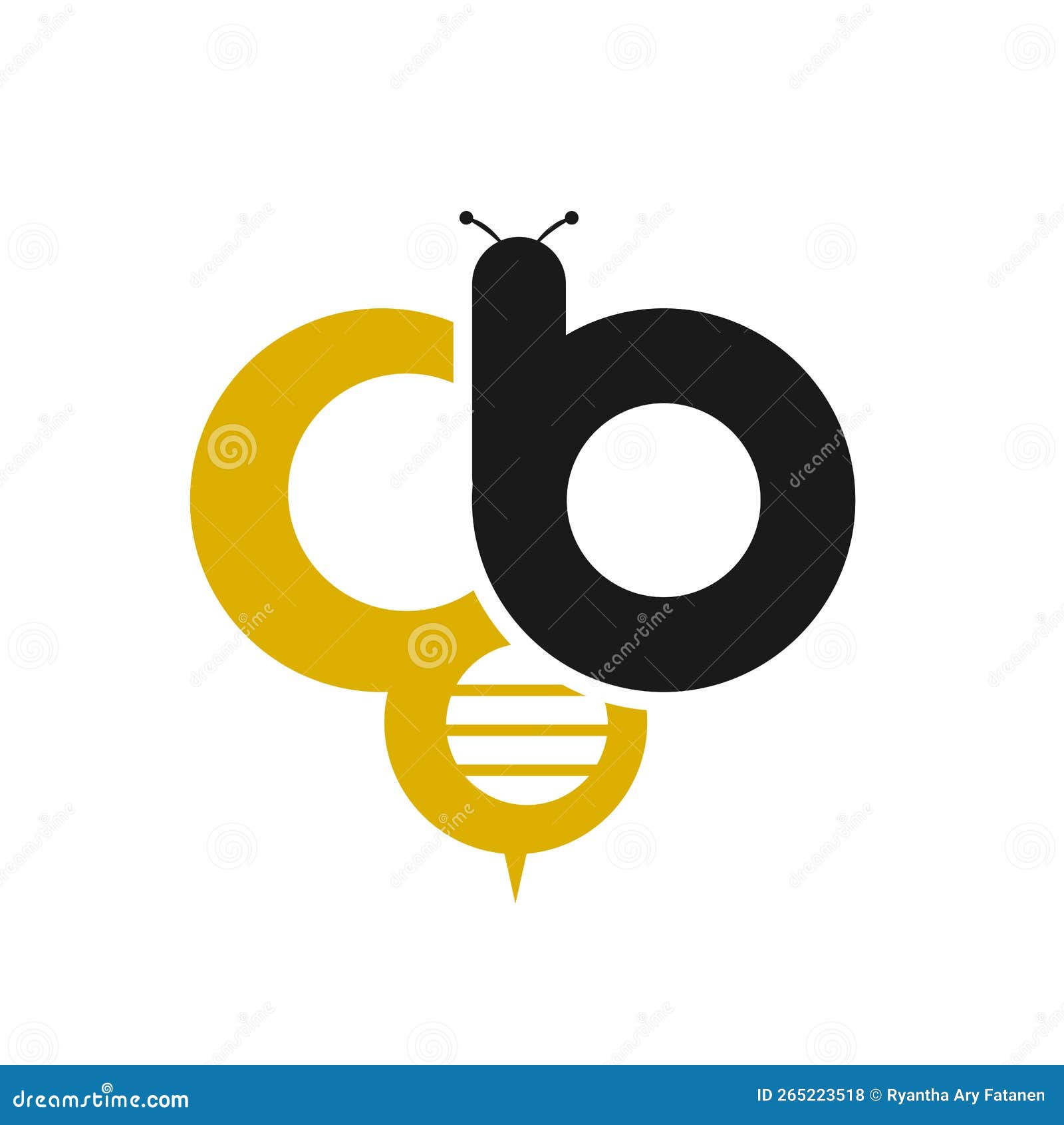 3 Combining with Bee Logo Design Stock Vector - Illustration of ...