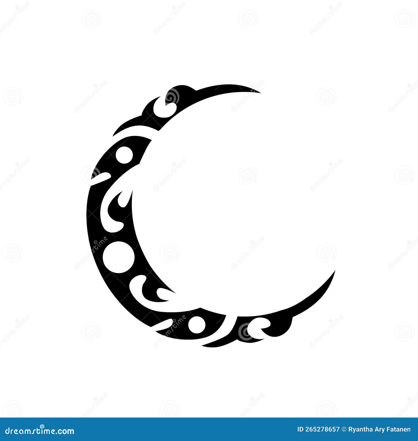 Crescent Moon Tribal Concept Vector Stock Vector - Illustration of ...