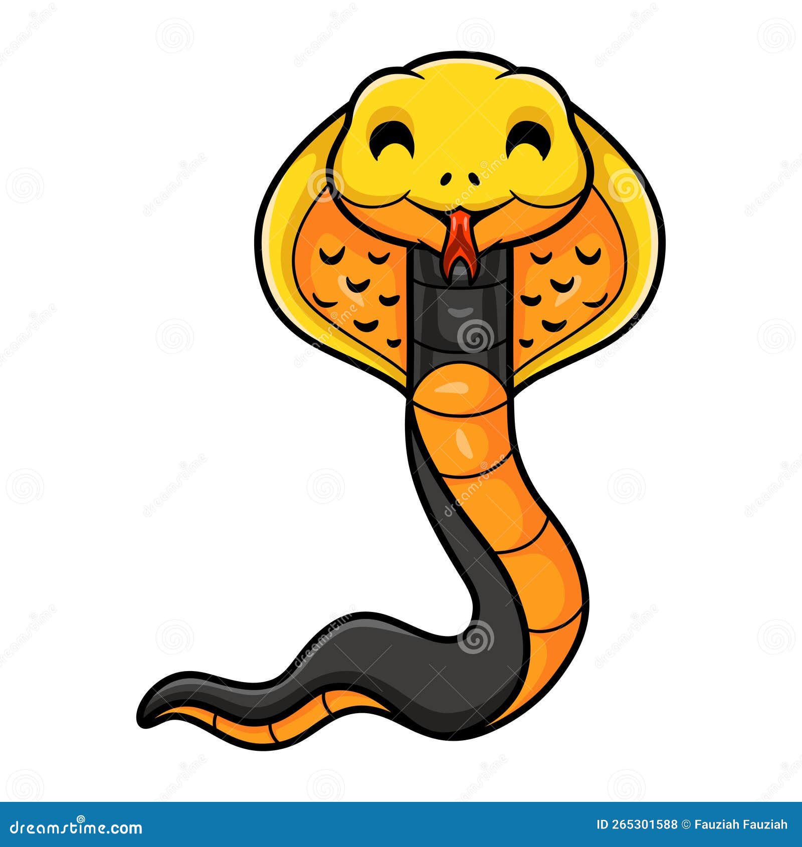 Cute Philippines Cobra Cartoon (Naja Samarensis) Stock Vector ...