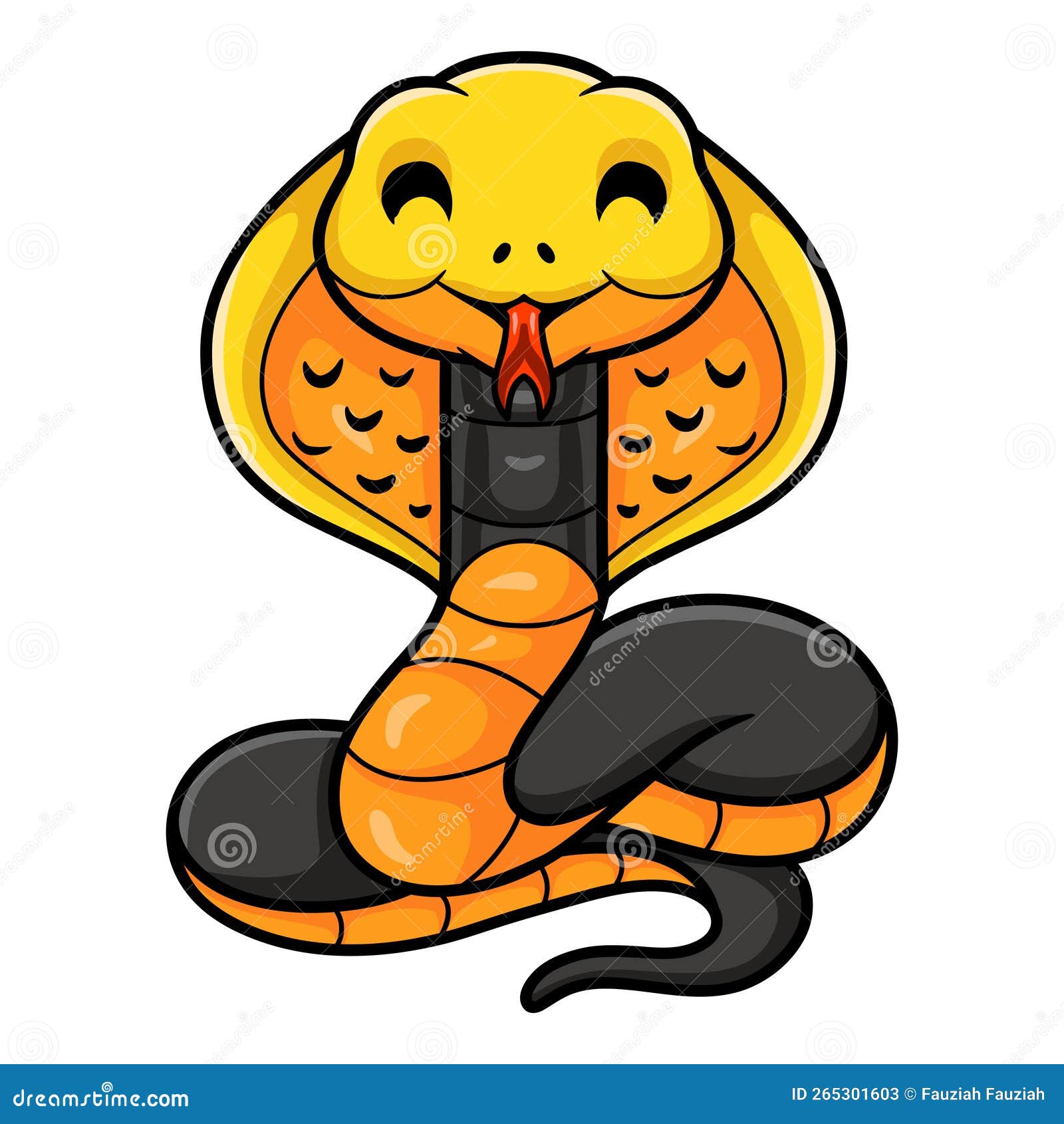 Cute Philippines Cobra Cartoon (Naja Samarensis) Stock Vector ...