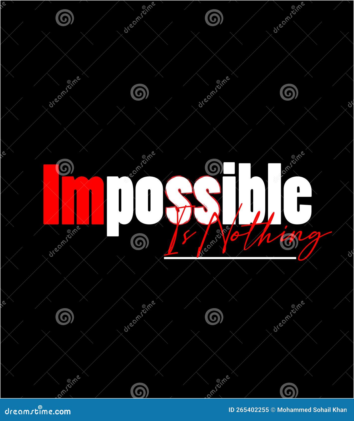 Impossible is Nothing Modern and Stylish Motivational Quotes Typography ...