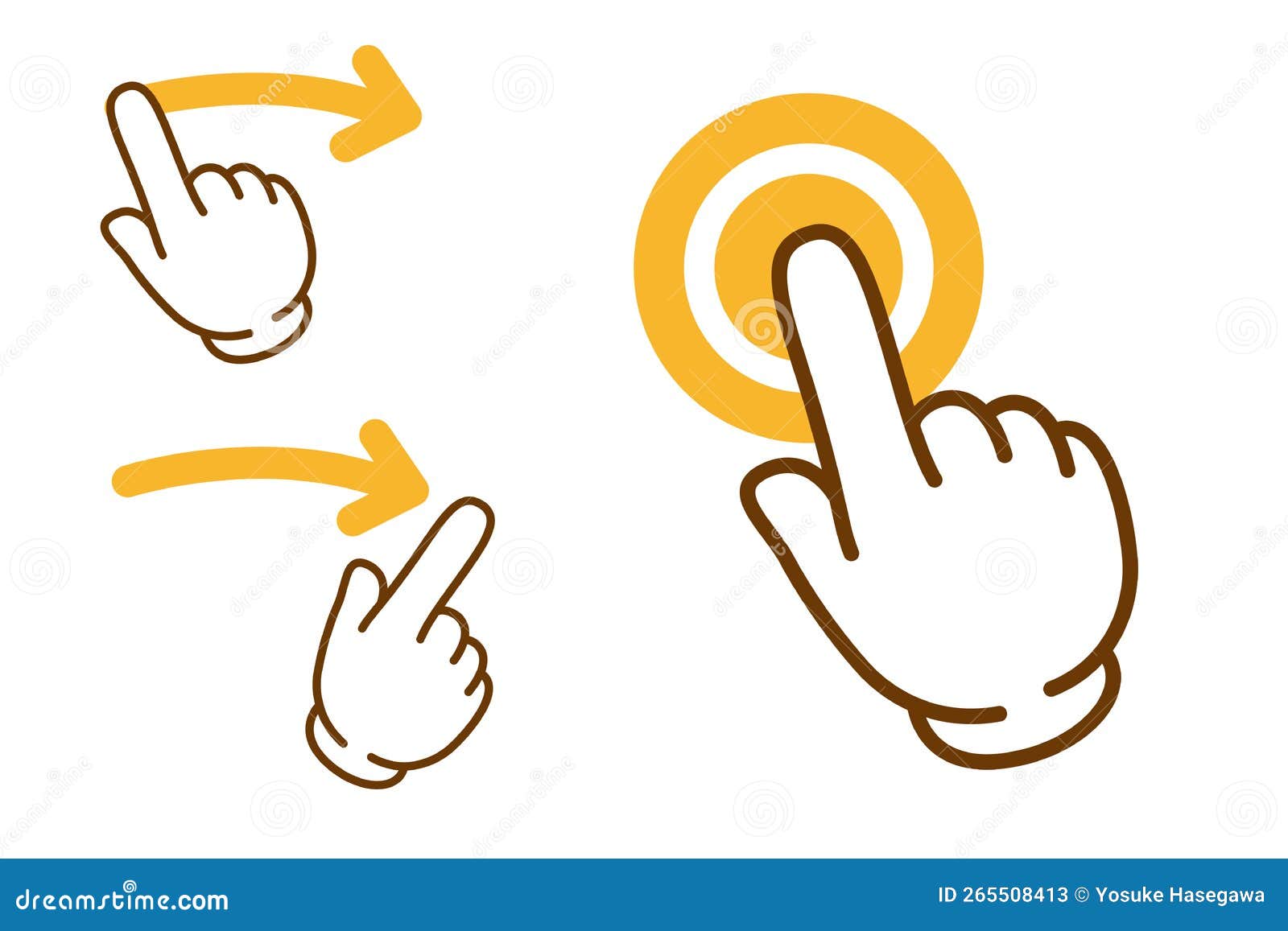 Swipe Finger Icon, Vector Illustration Stock Vector - Illustration of ...