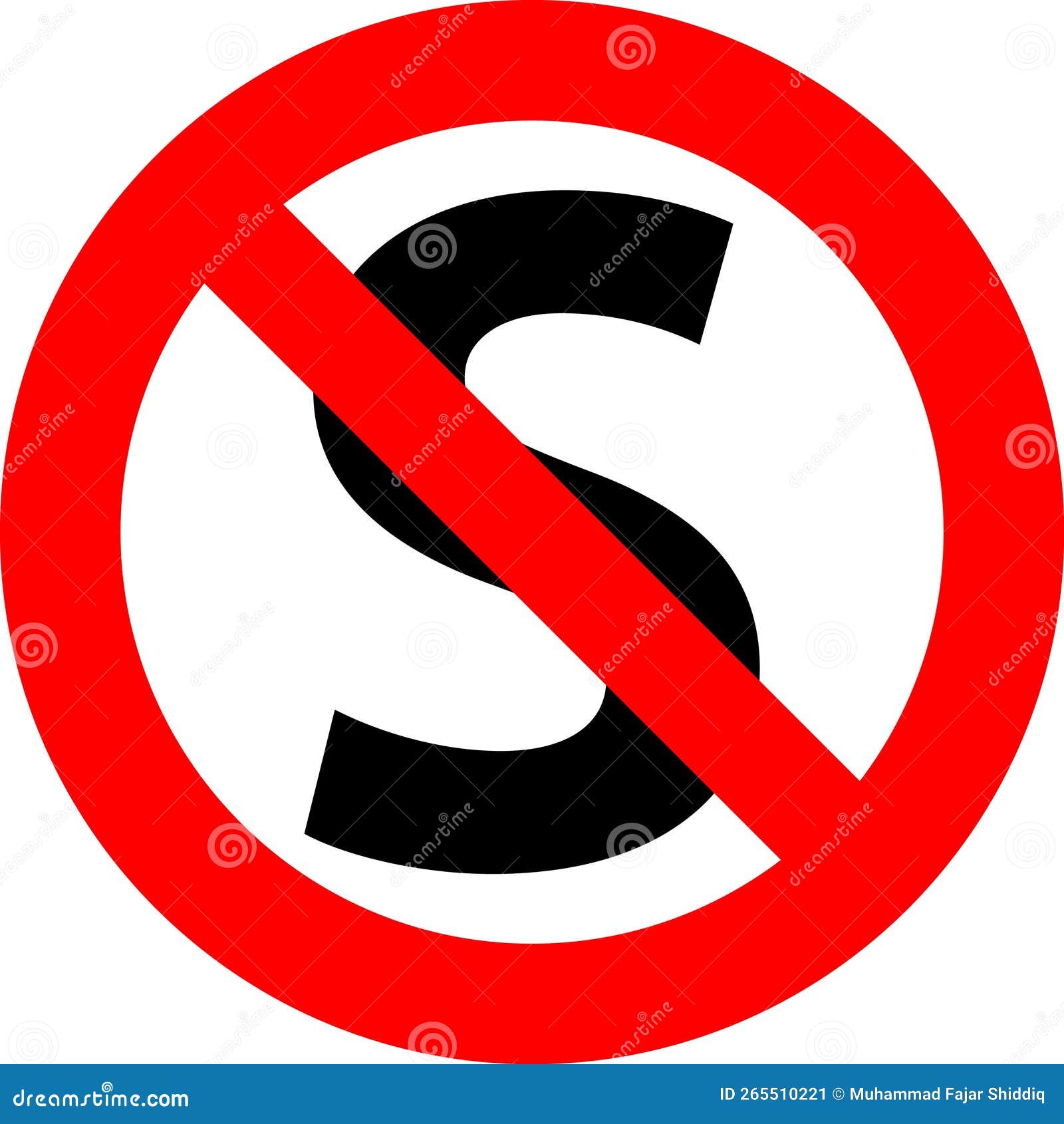 Stop Prohibited in Indonesia Stock Illustration - Illustration of road ...
