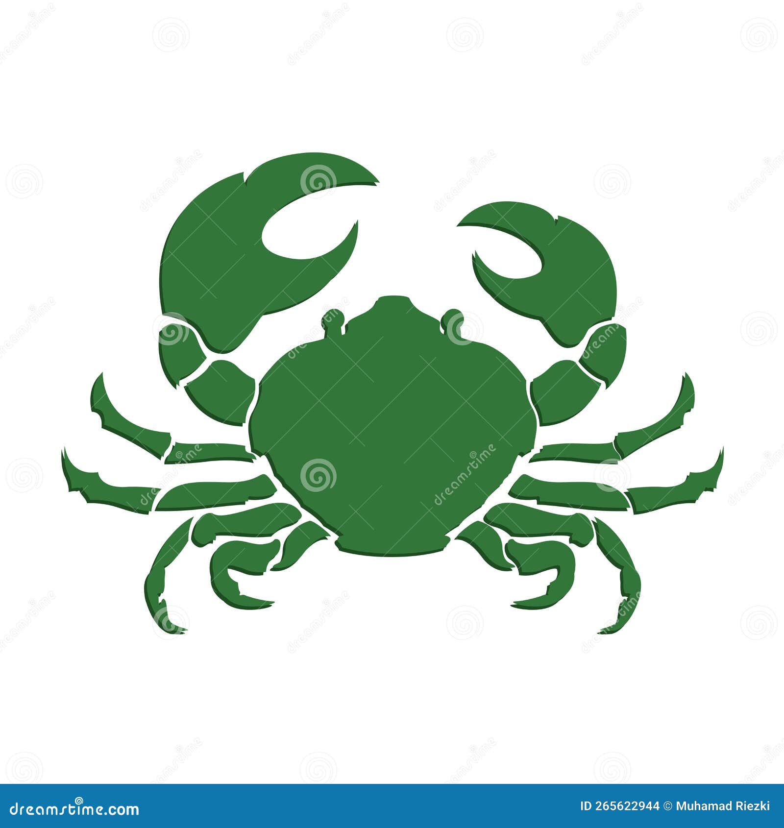Green Mud Crab Cartoon Vector | CartoonDealer.com #82210395