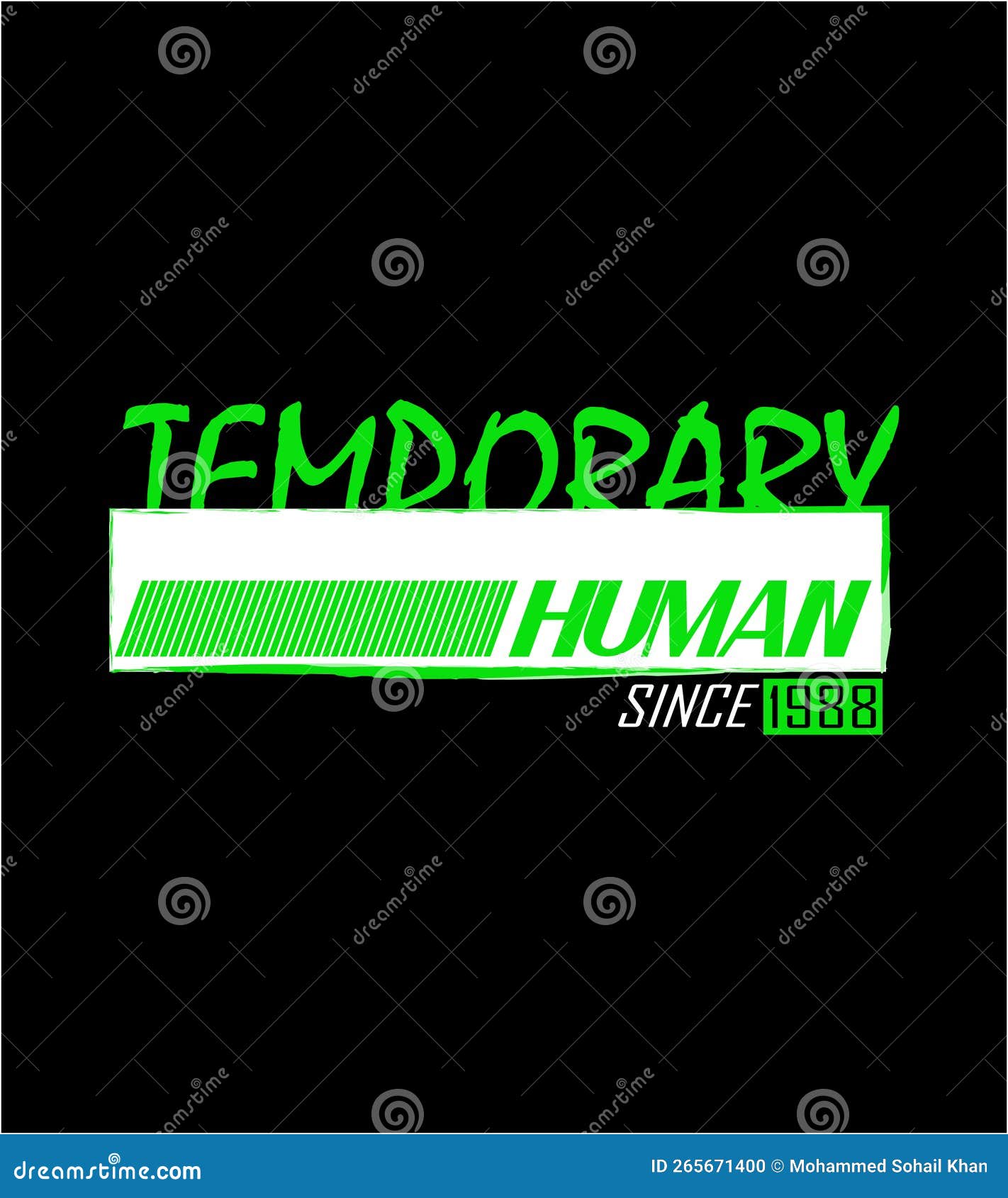 Temporary Human Company Typography Graphic Design for Print T Shirt ...