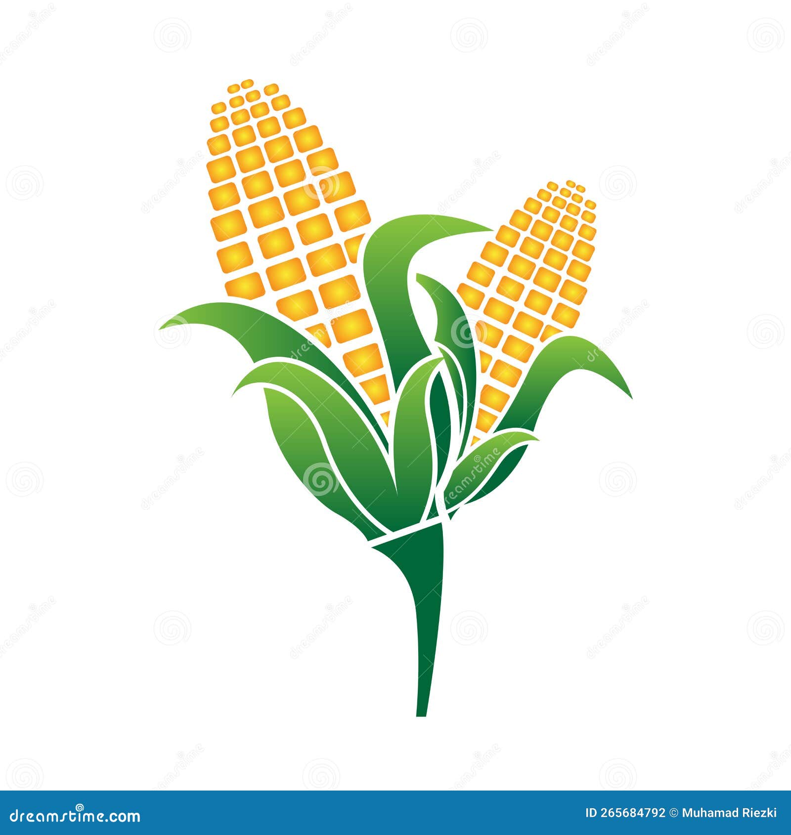 Vector Illustration of Creative Corn Design. Corn Food Flat Icon. Eps2 ...