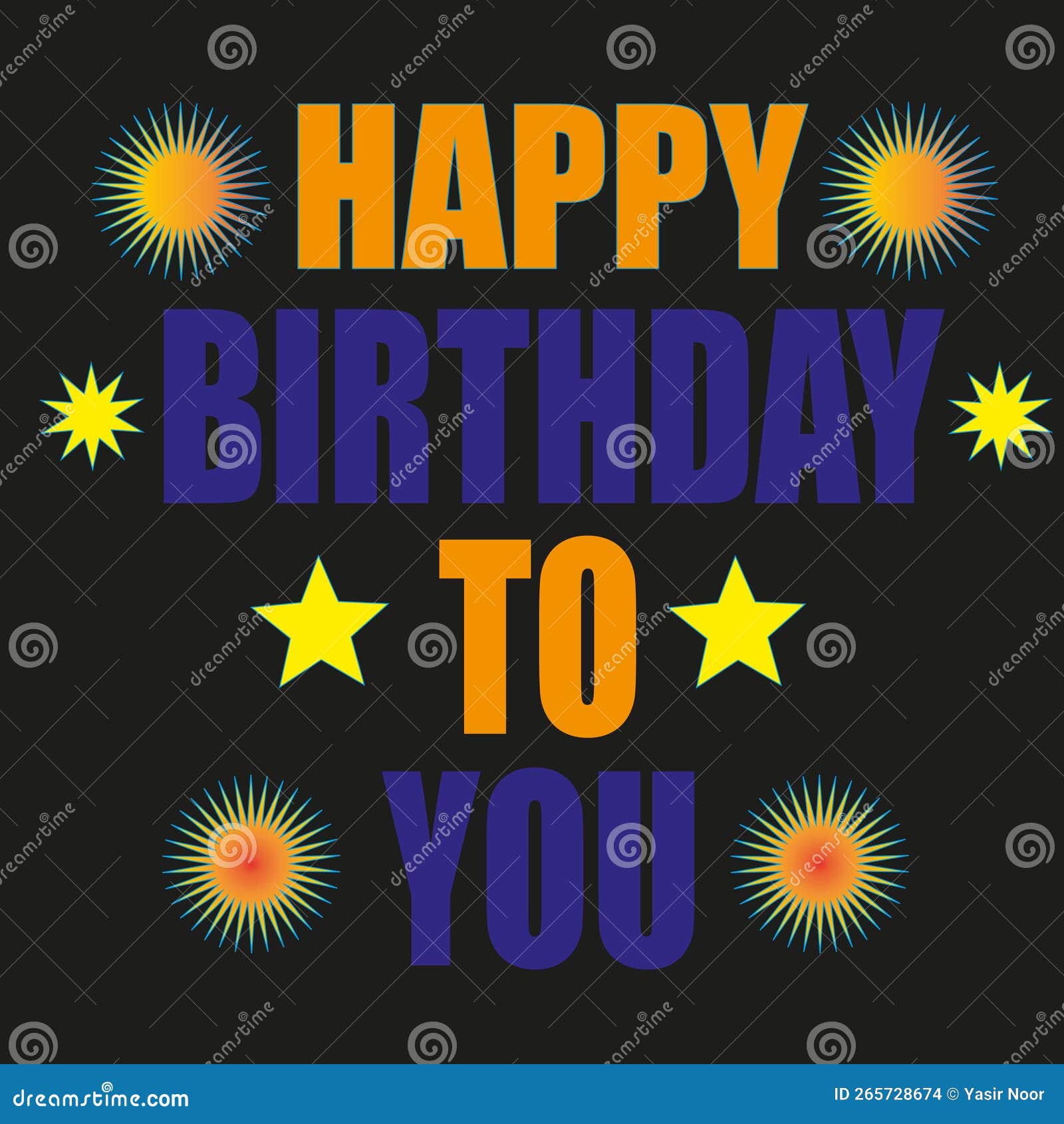 HBD Art and Shape - Happy Birthday To You Stock Illustration ...