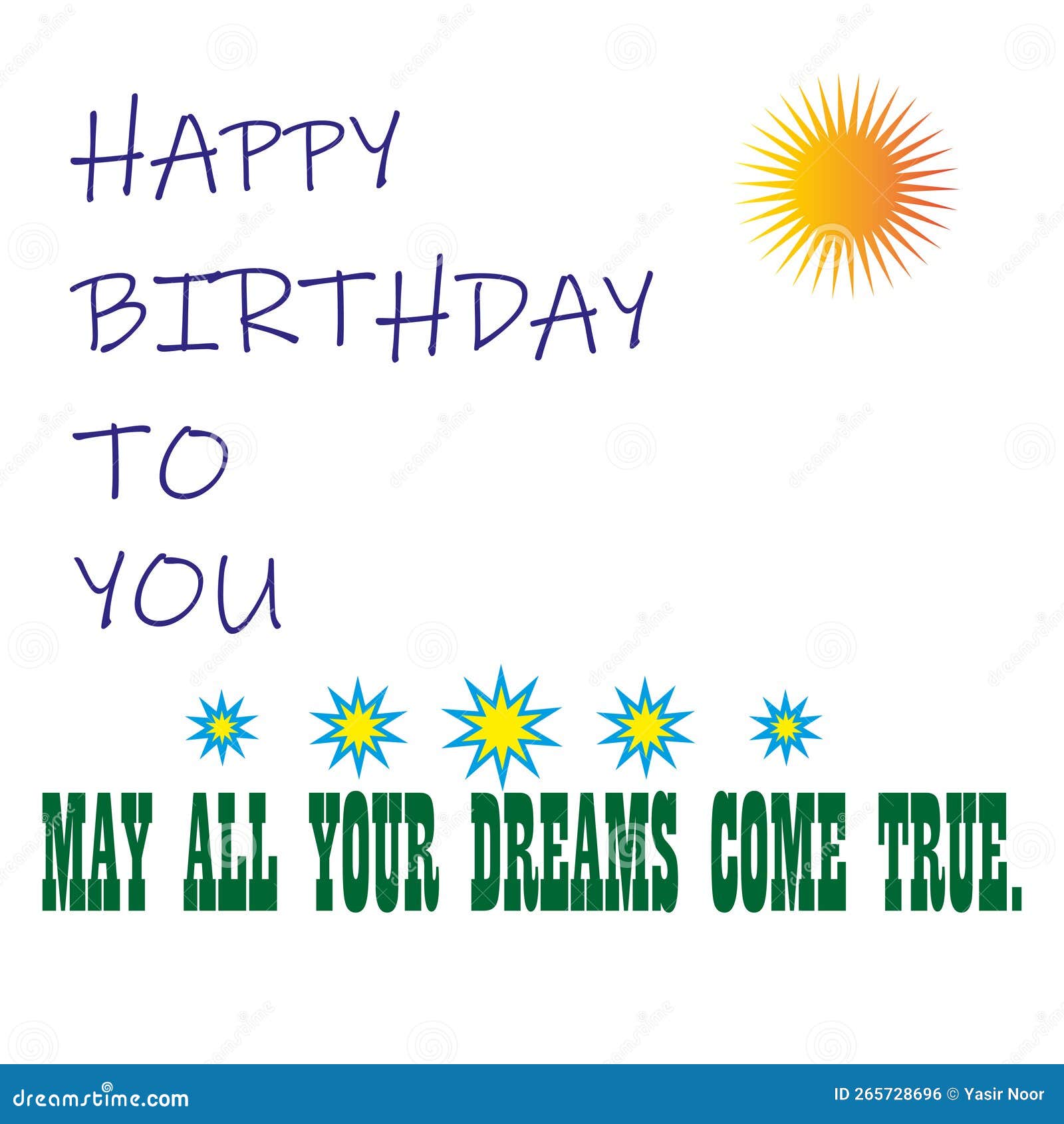 Beautiful Art and Drawing - HBD Stock Illustration - Illustration of ...