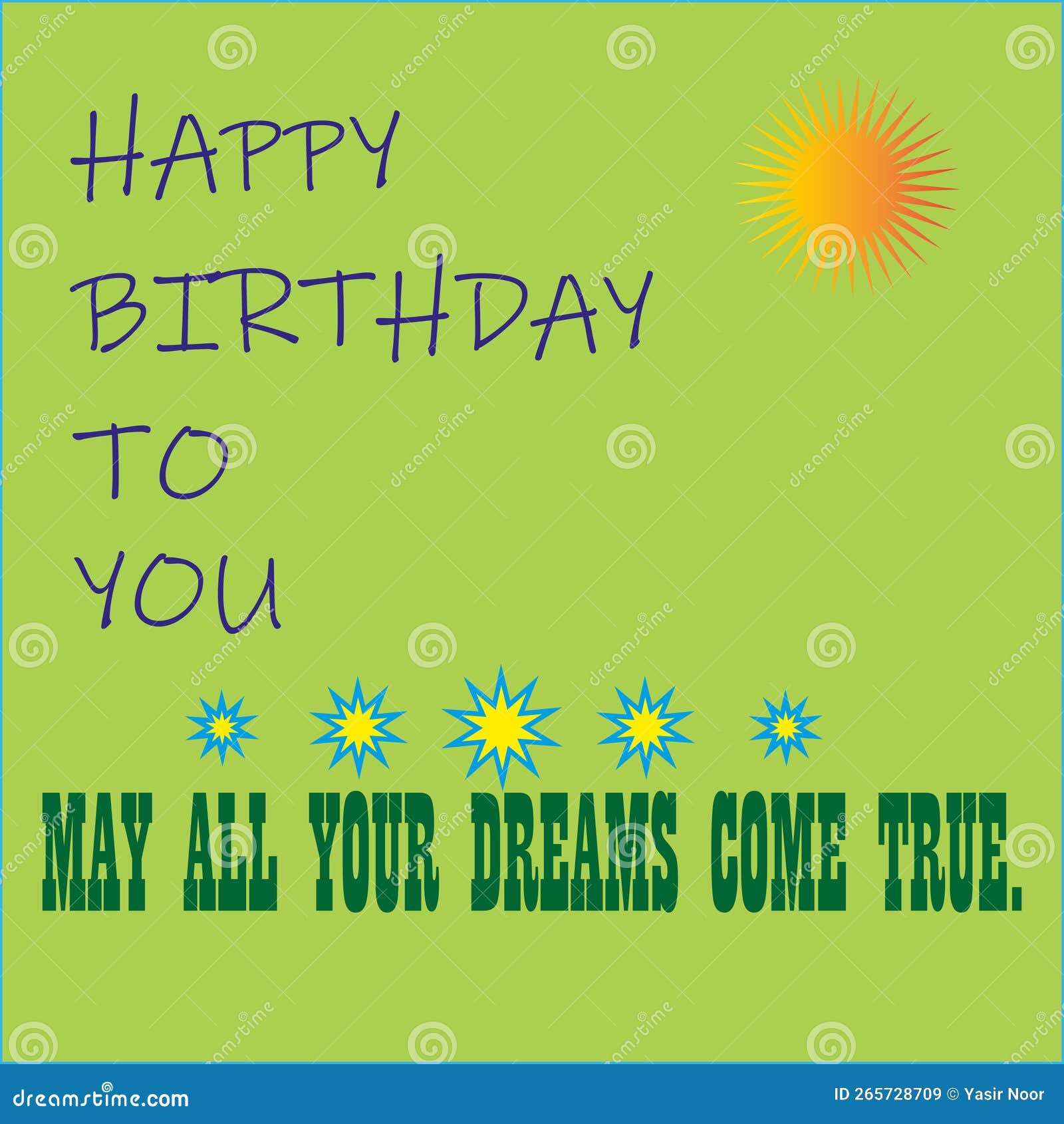 HBD - Simple Art Birthday Card - Colorful Card Stock Image - Image of ...