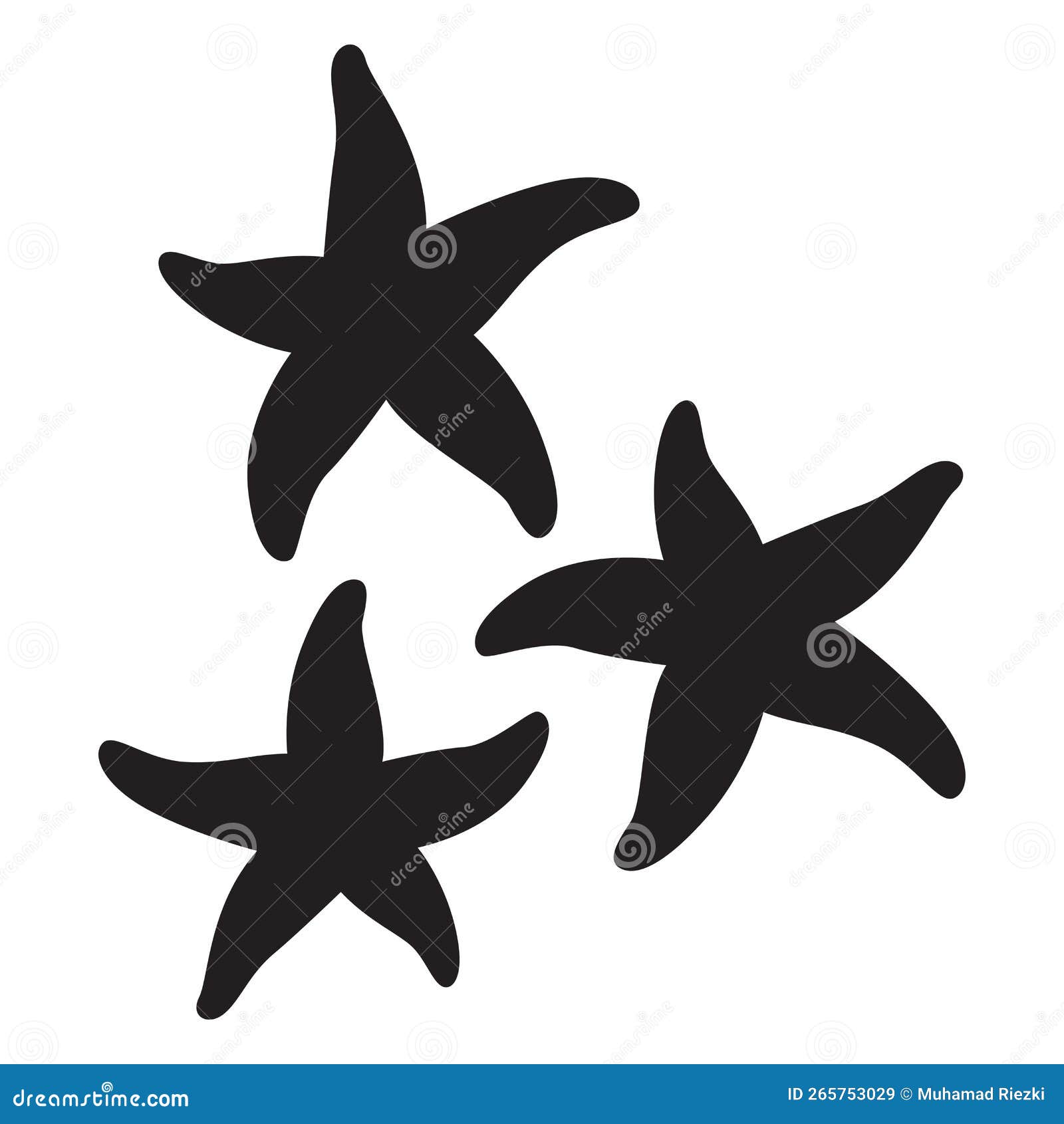 Vector Illustration of Starfish Silhouette Design. Starfish Isolated ...