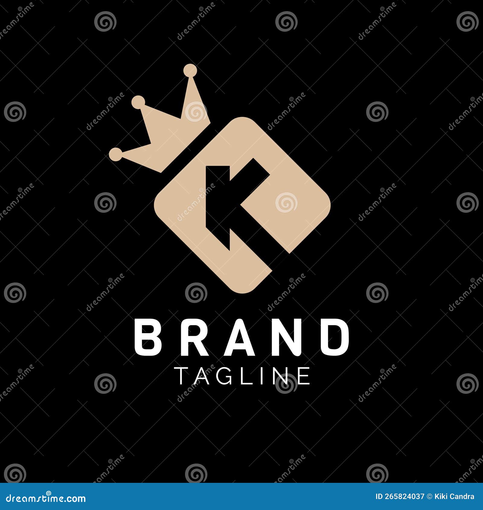 Letter K King Logo Design stock vector. Illustration of design - 265824037