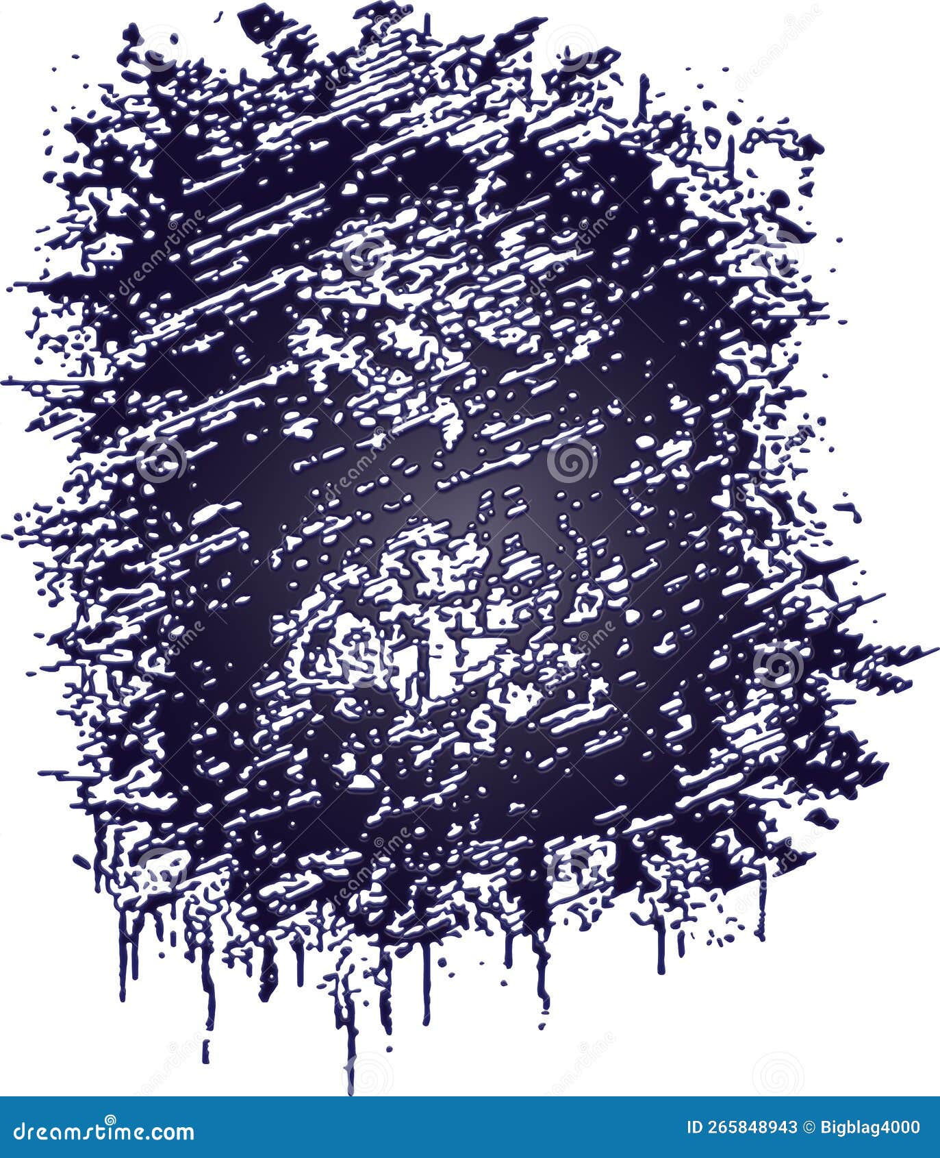 Decorative Letter with Spilled Ink Effect. Custom Font Illustration ...