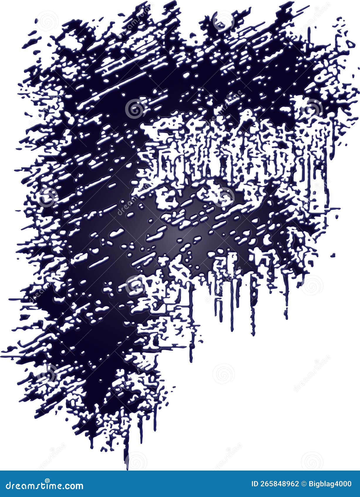 Decorative Letter with Spilled Ink Effect. Custom Font Illustration ...