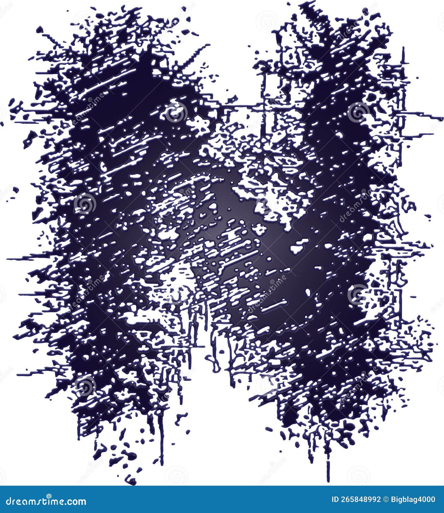 Decorative Letter with Spilled Ink Effect. Custom Font Illustration ...