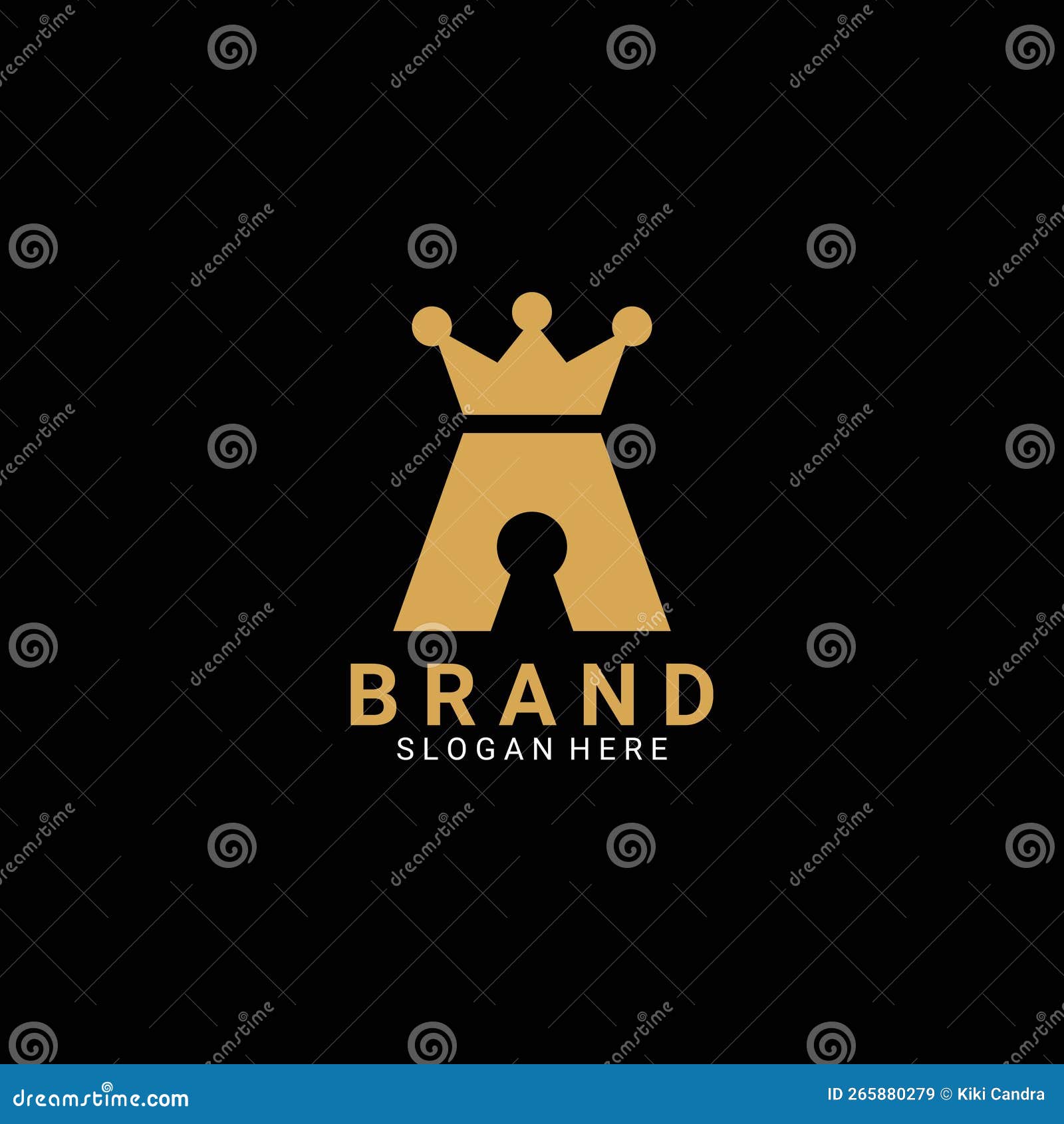 Letter a King Logo Design Template Stock Vector - Illustration of ...