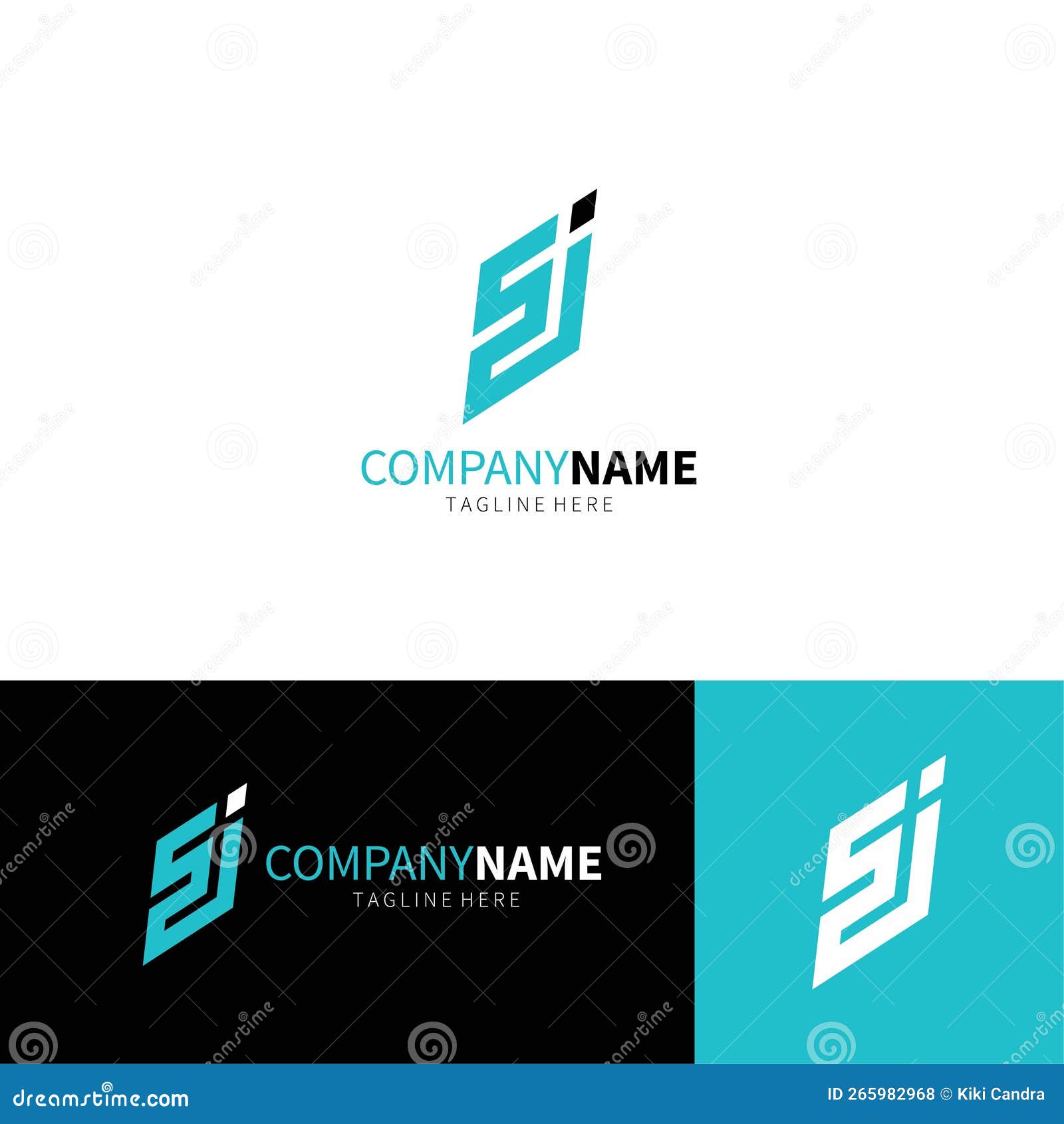 Letter SJ Logo Design Template Stock Vector - Illustration of digital ...