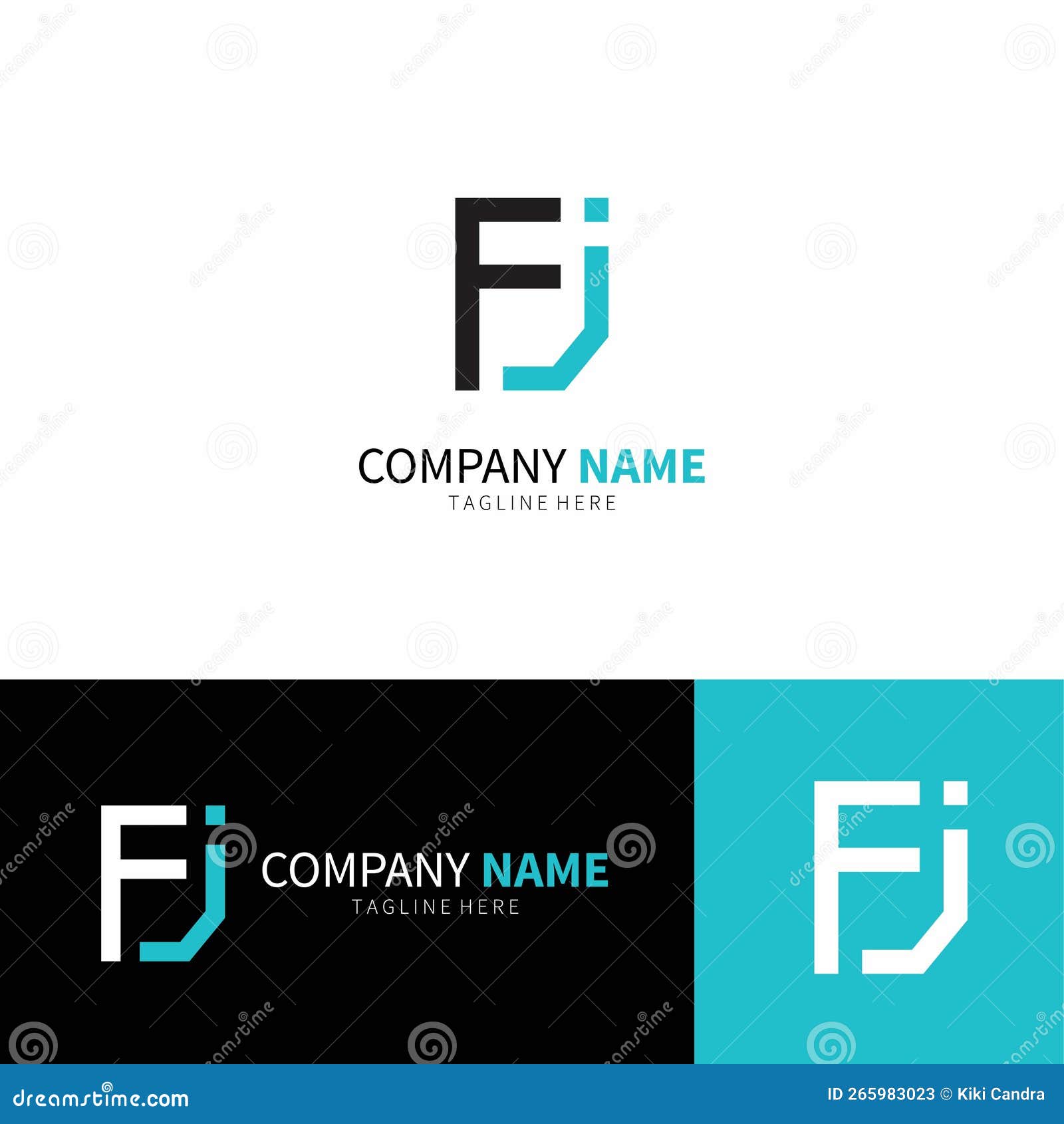 Letter FJ Logo Design Template Stock Vector - Illustration of text ...