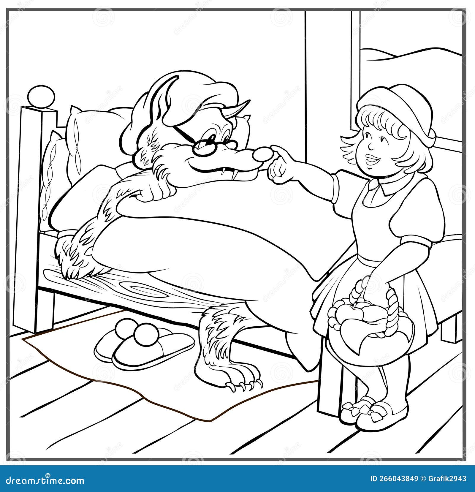 Little Red Riding Hood - Colouring Book Stock Illustration ...