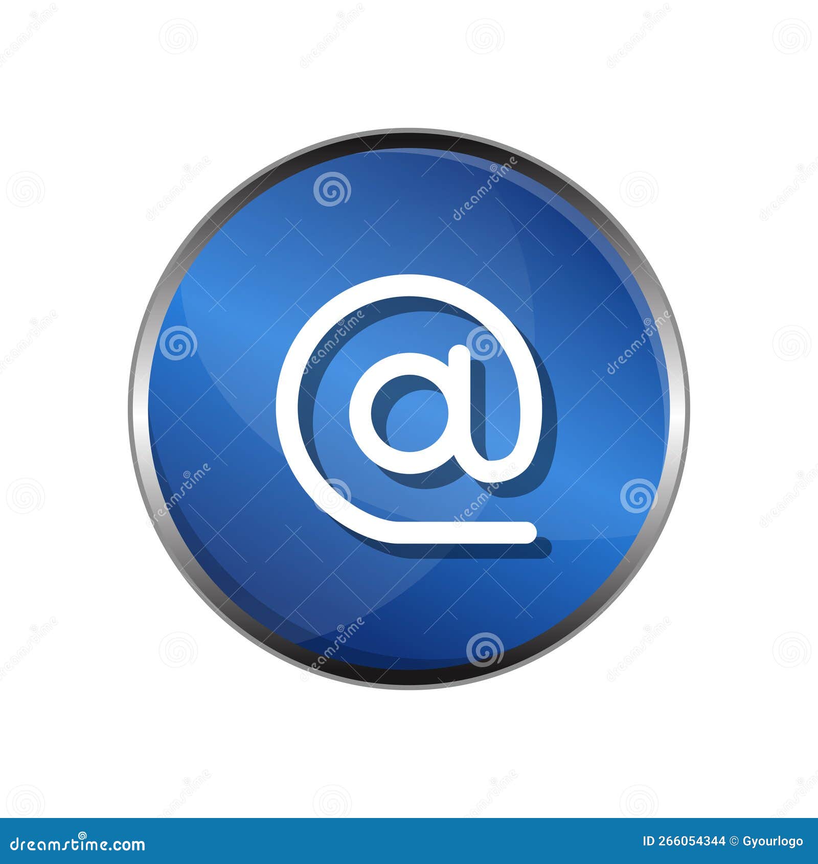 D Mail Icon Clip Art stock vector. Illustration of business - 266054344