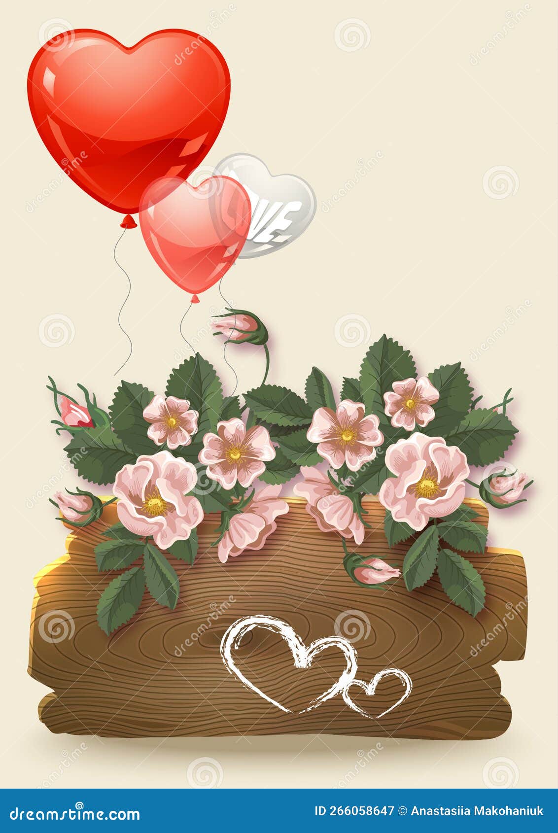 Postcard - Congratulations and Declaration of Love. Stock Vector ...