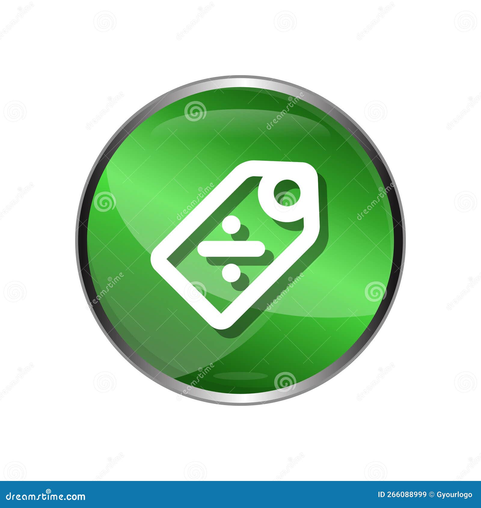 3D Discount Sale Button Icon Vecktor Stock Vector - Illustration of ...