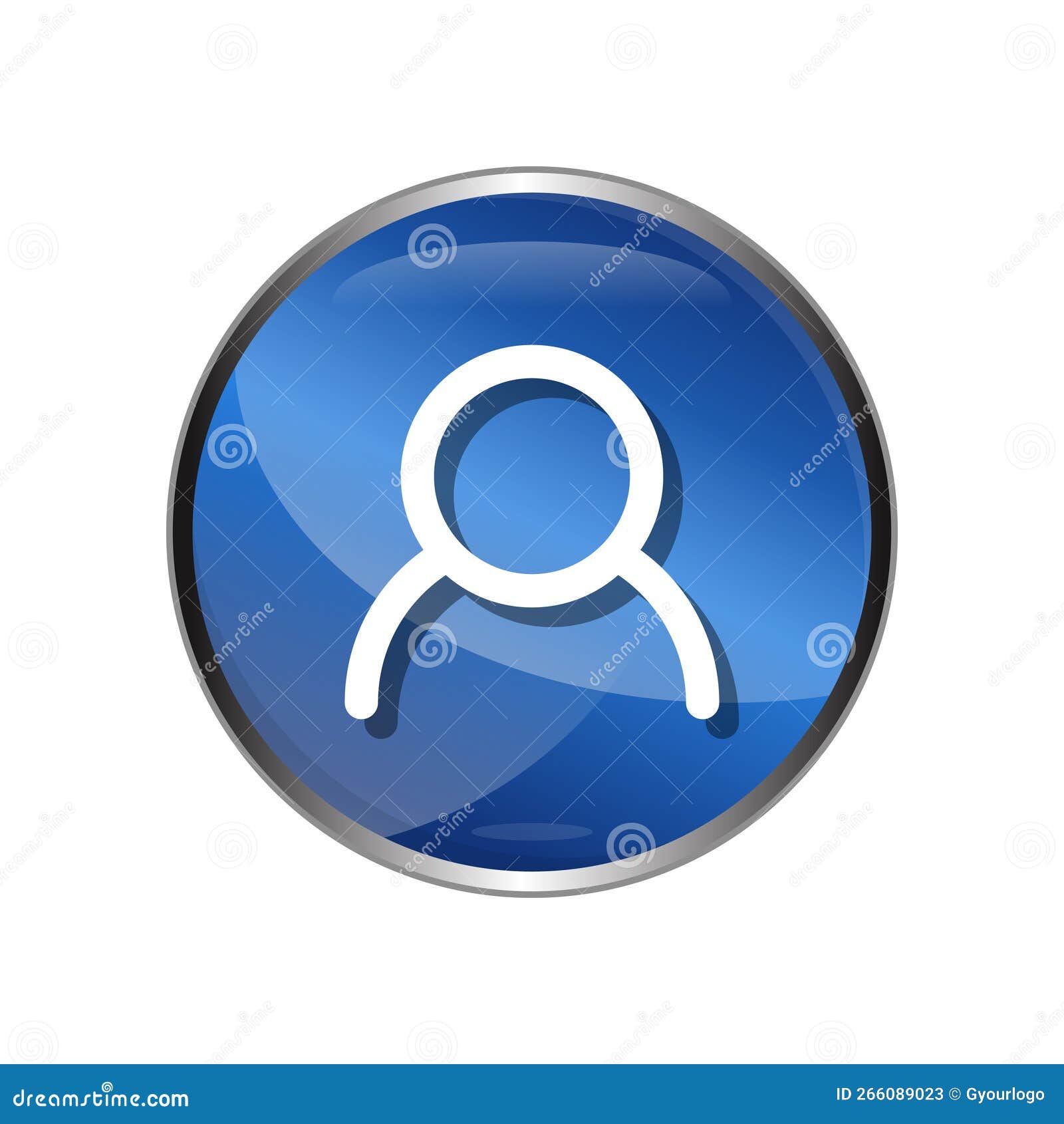 3D People or Profil Button Icon Vecktor Stock Vector - Illustration of ...