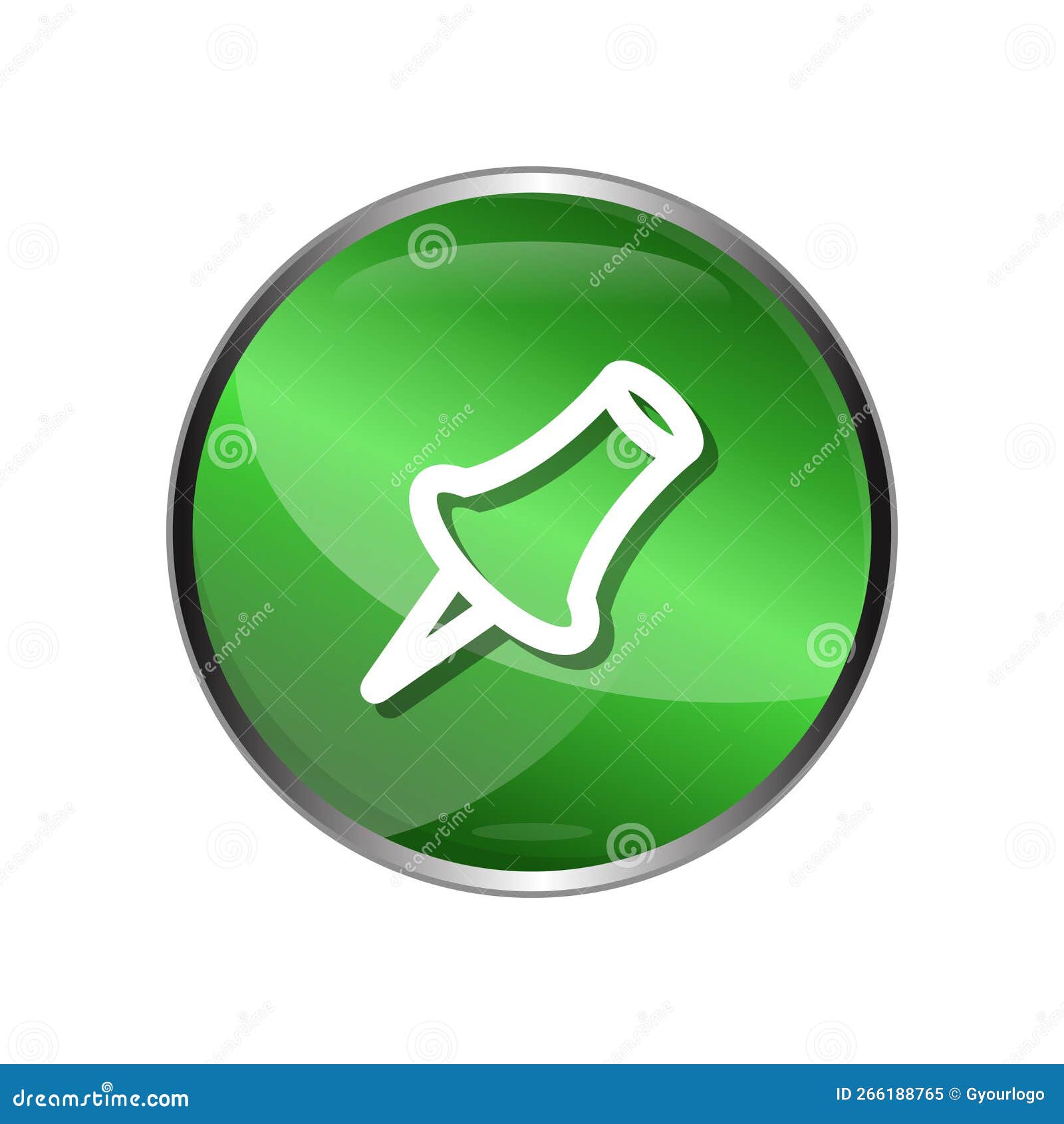 3D Pin Office or Address Icon Vecktor Stock Vector - Illustration of ...